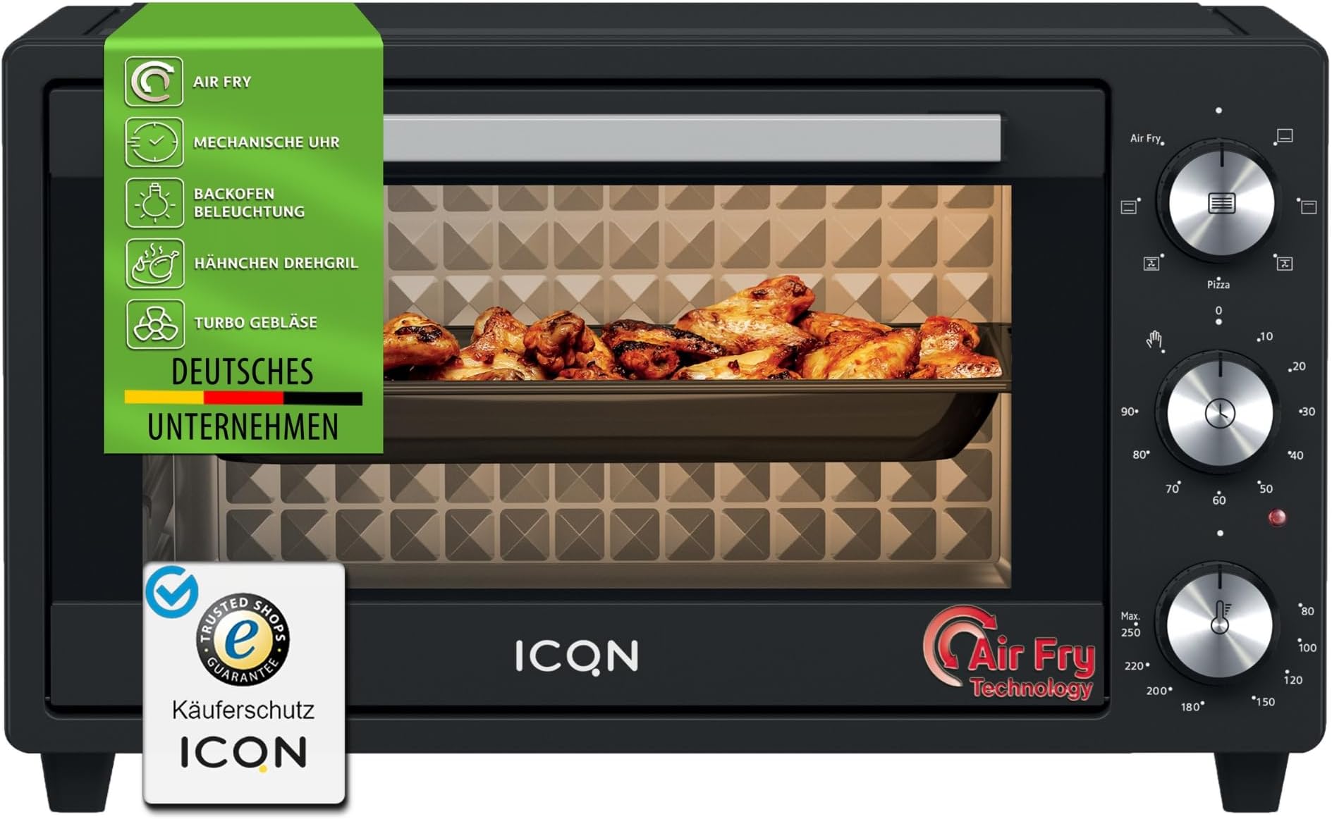Klarstein VaporChef Backofen, Dampfgarer, 230 °C, Kombi Dampfbackofen ...