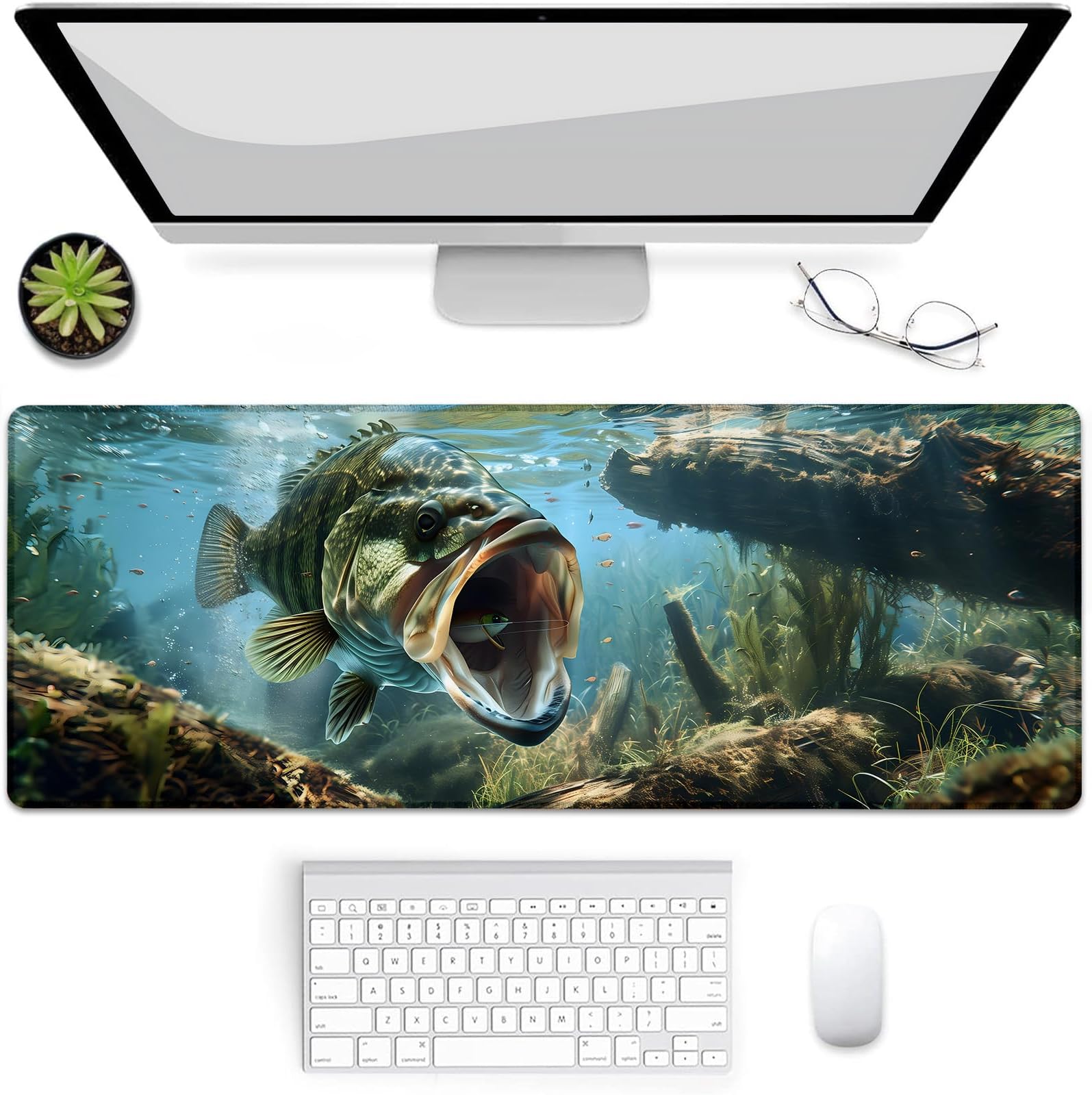 Amazon.com: VANZEV Gaming Mouse Pad, Underwater Fishing-Themed Mouse ...