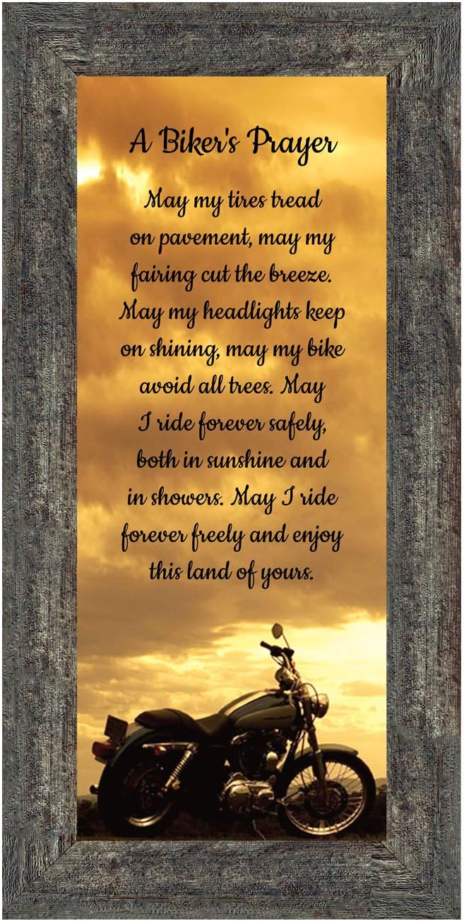 Amazon.com - Crossroads Home Décor A Biker's Prayer, Gift for ...