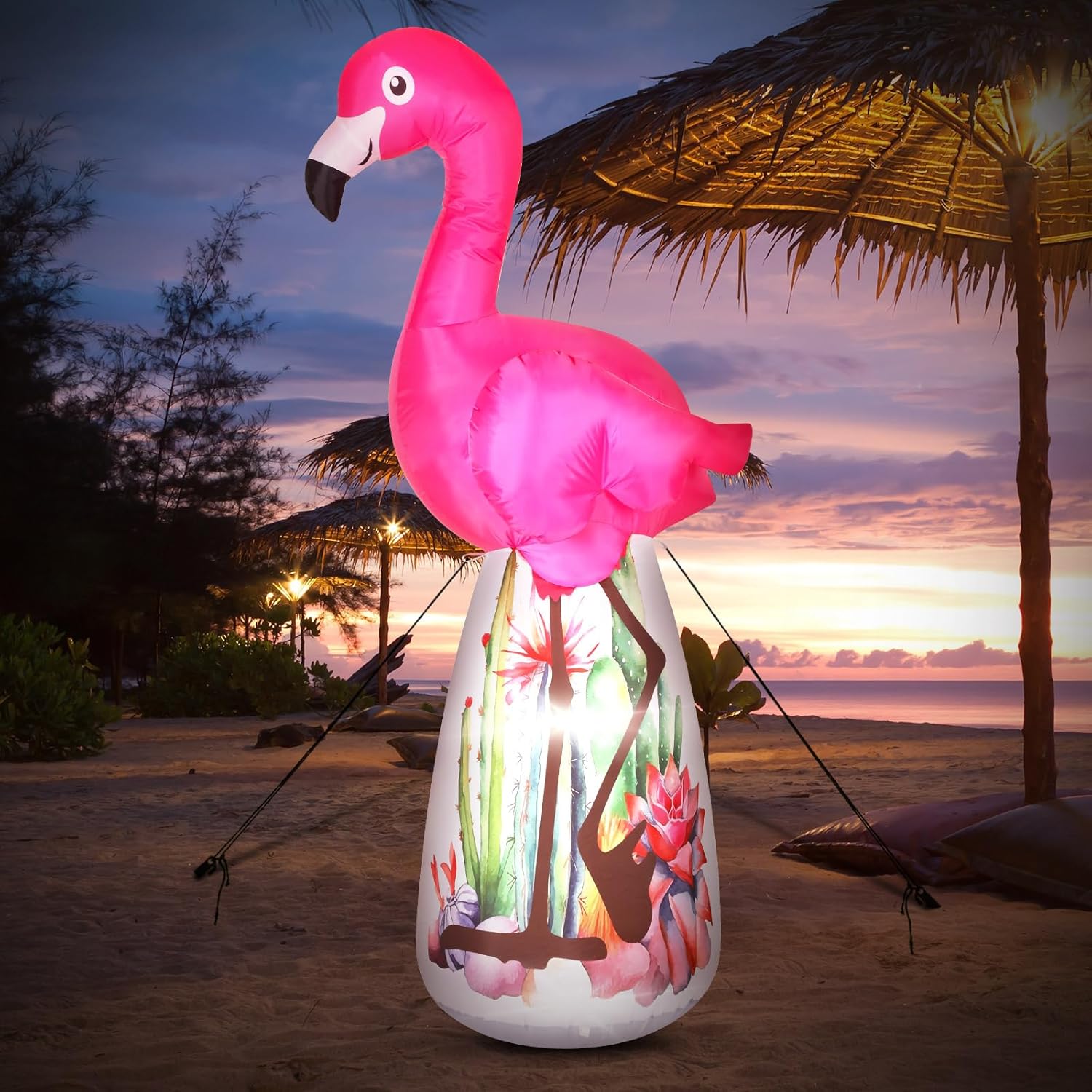 Amazon.com: Sonwyoung 6 ft Tall Giant Summer Inflatable Flamingo Pre ...