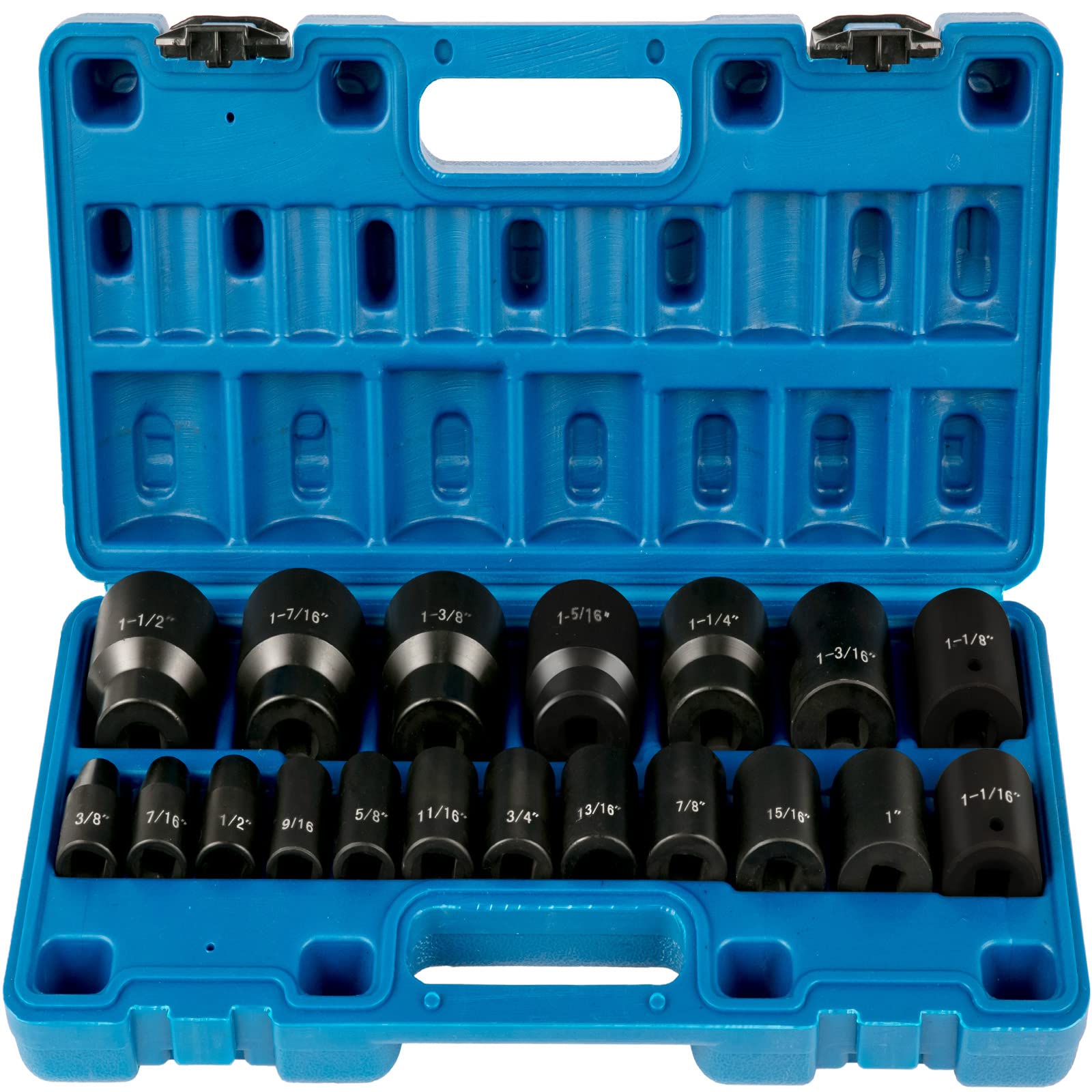 VEVOR Impact Socket Set 1 2 Inches 19 Piece Impact Sockets Standard