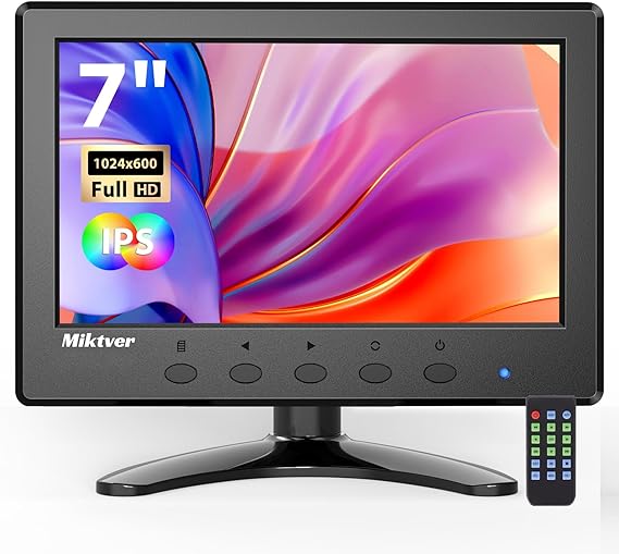Amazon.com: Miktver 7 inch Security Monitor, 1024x600 Small HDMI ...