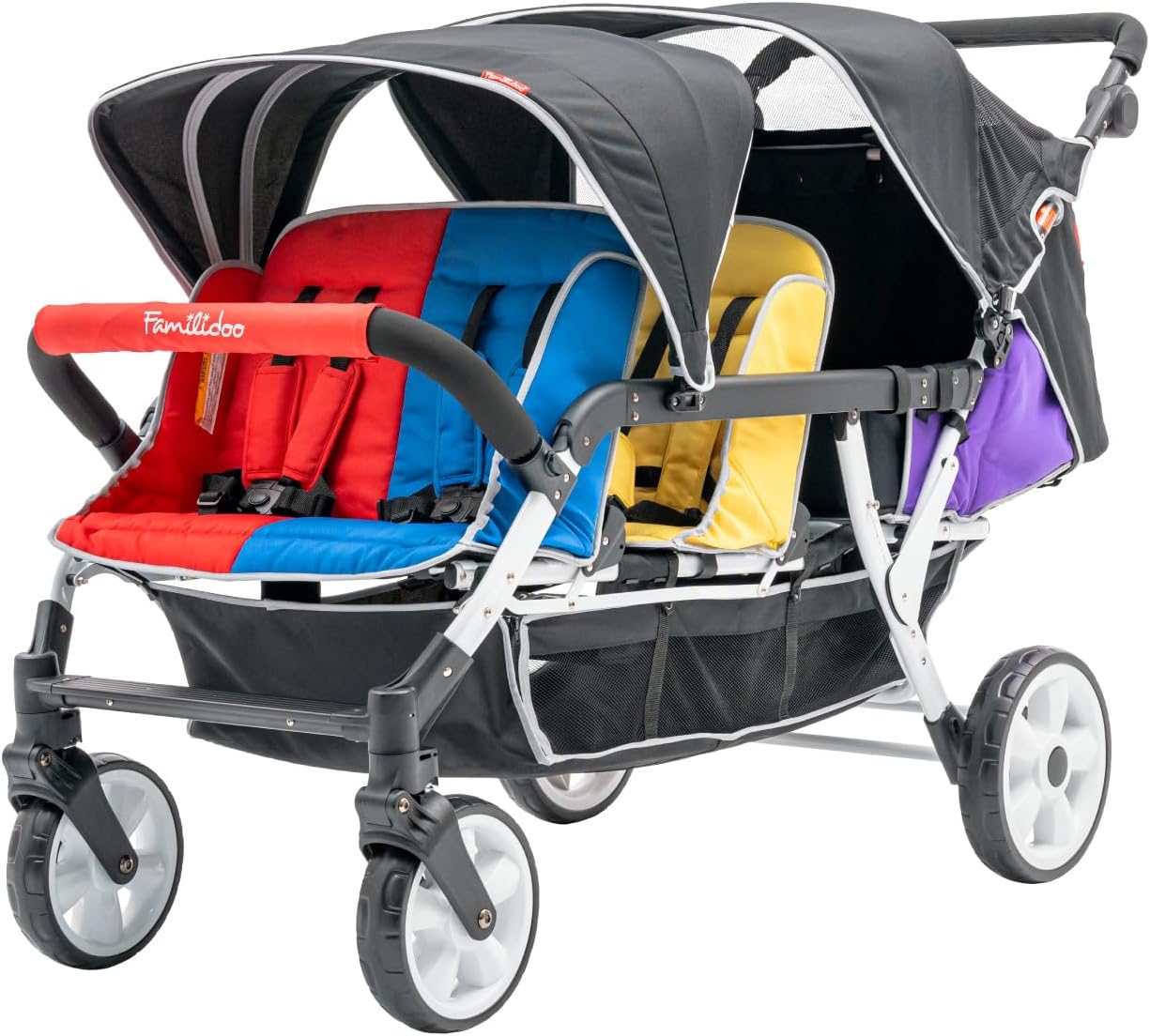 Amazon.com : Familidoo H6E 6 seat Baby Stroller- Double Canopy ...