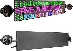 Amazon.com : Scrolling LED Sign, Car Rear Window Sign Board, Full Color ...