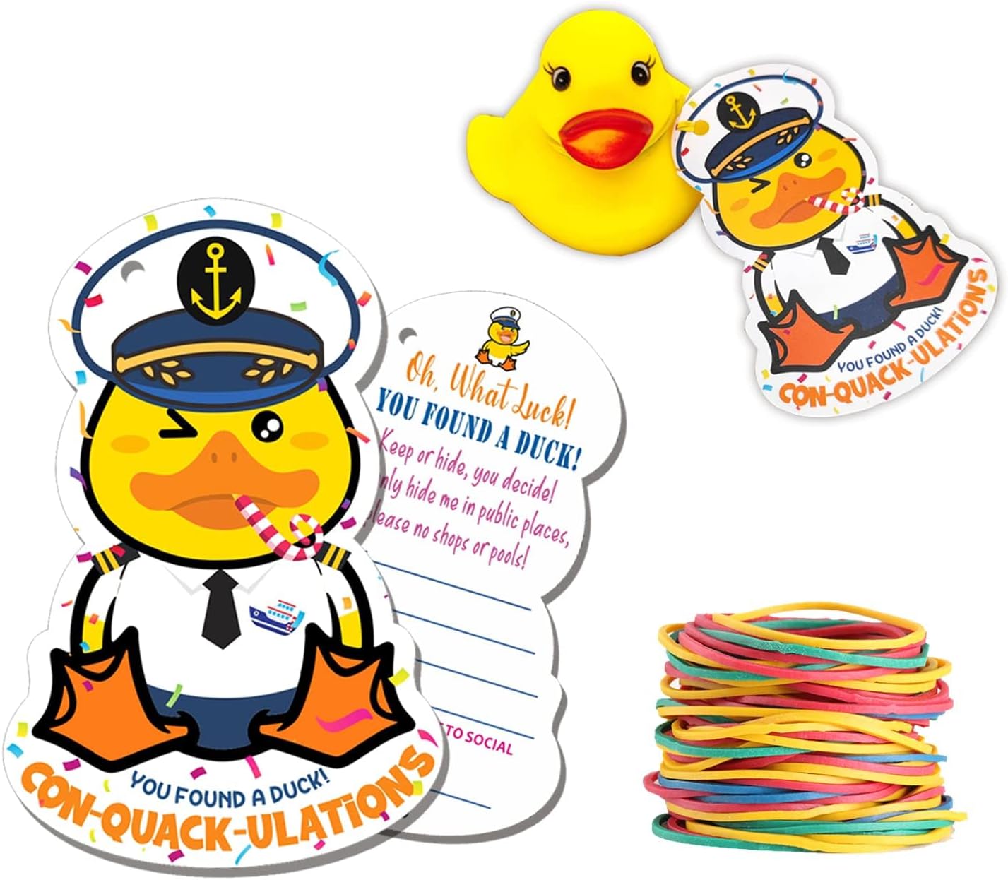 Amazon.com: Dinggaogao 50 Pieces Duck Tags, Ducking Game Cards,Cruising ...