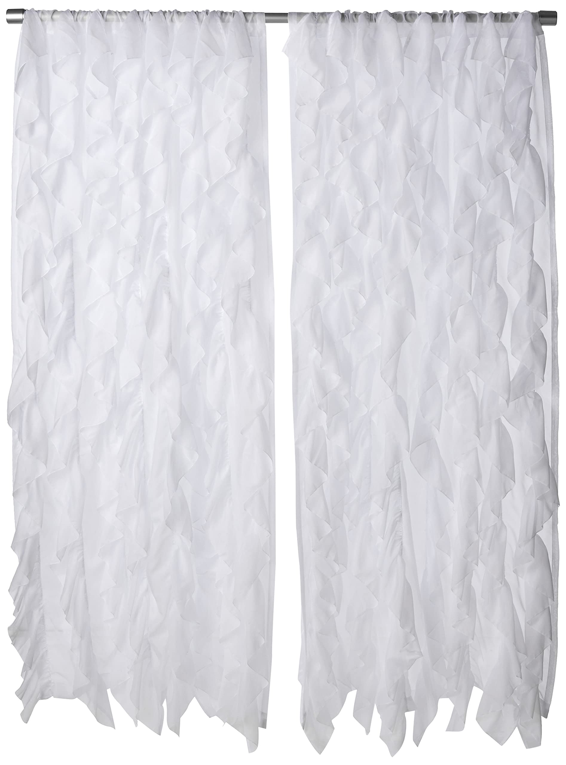 Amazon.com: Sweet Home Collection SHRPNL-84-WHT-2PK Sheer Voile ...