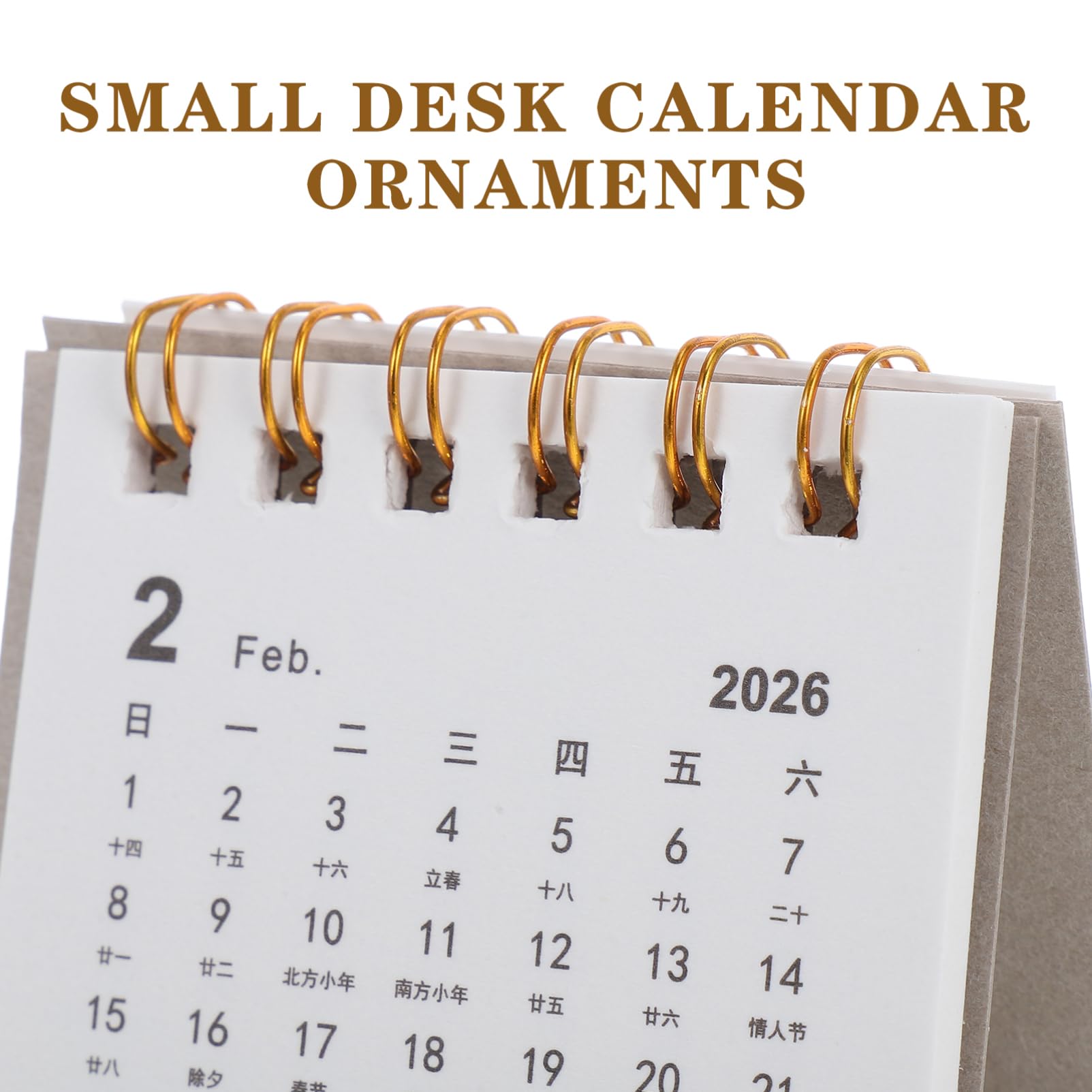 Small Calendar 2026 NUOBESTY 2026 Mini Flip Calendar Small Desk Twin ...