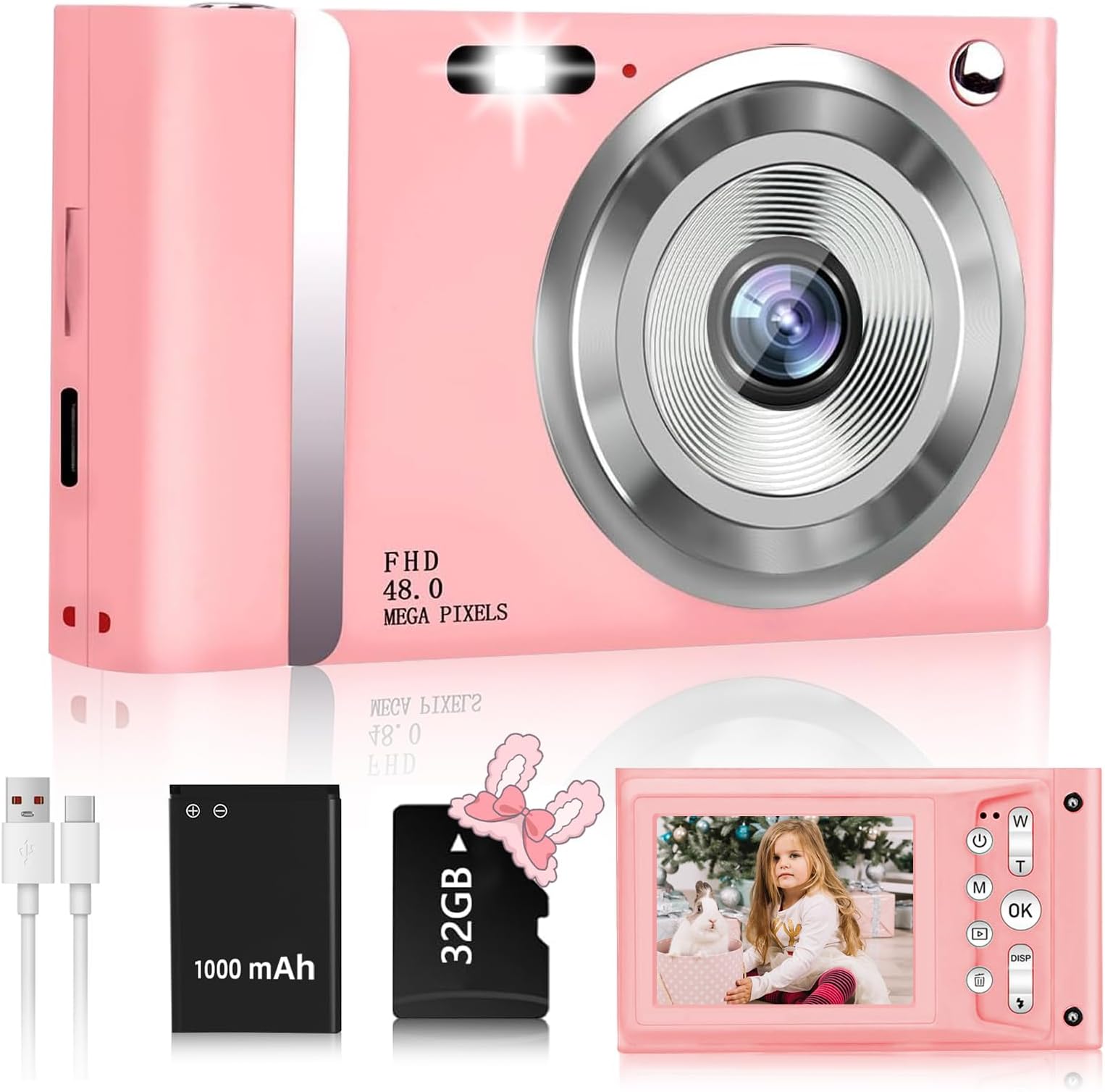 Amazon.com : Digital Camera with 32GB Card, Lanyard, 16X Zoom Anti ...