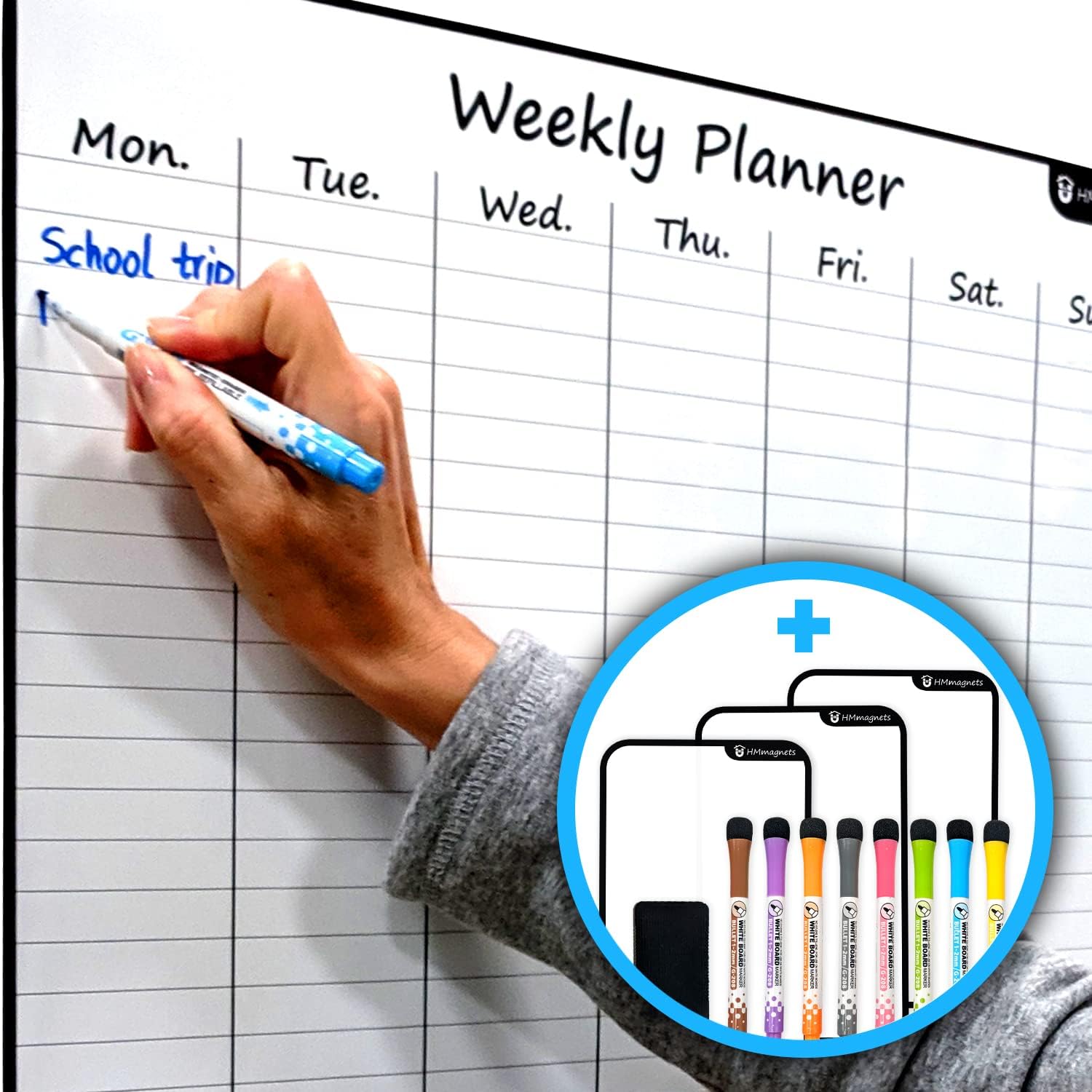 Amazon.com : Navaris Weekly Planner White Board - 24" x 36" Magnetic ...