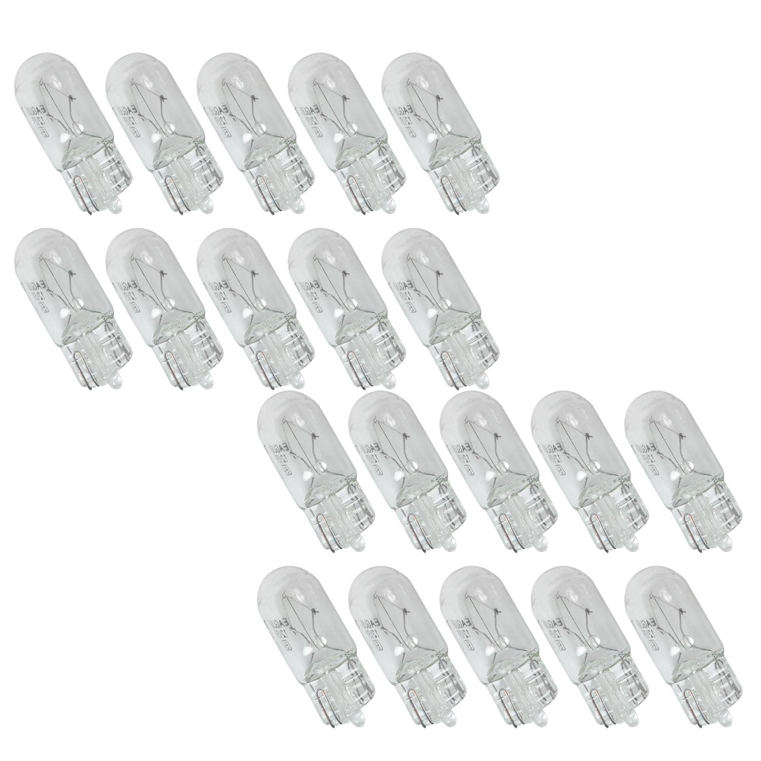 DGBRSM 20PCS T3 1/4 Wedge Base 12 Volt 5 Watt Bulb Clear Krypton Light ...