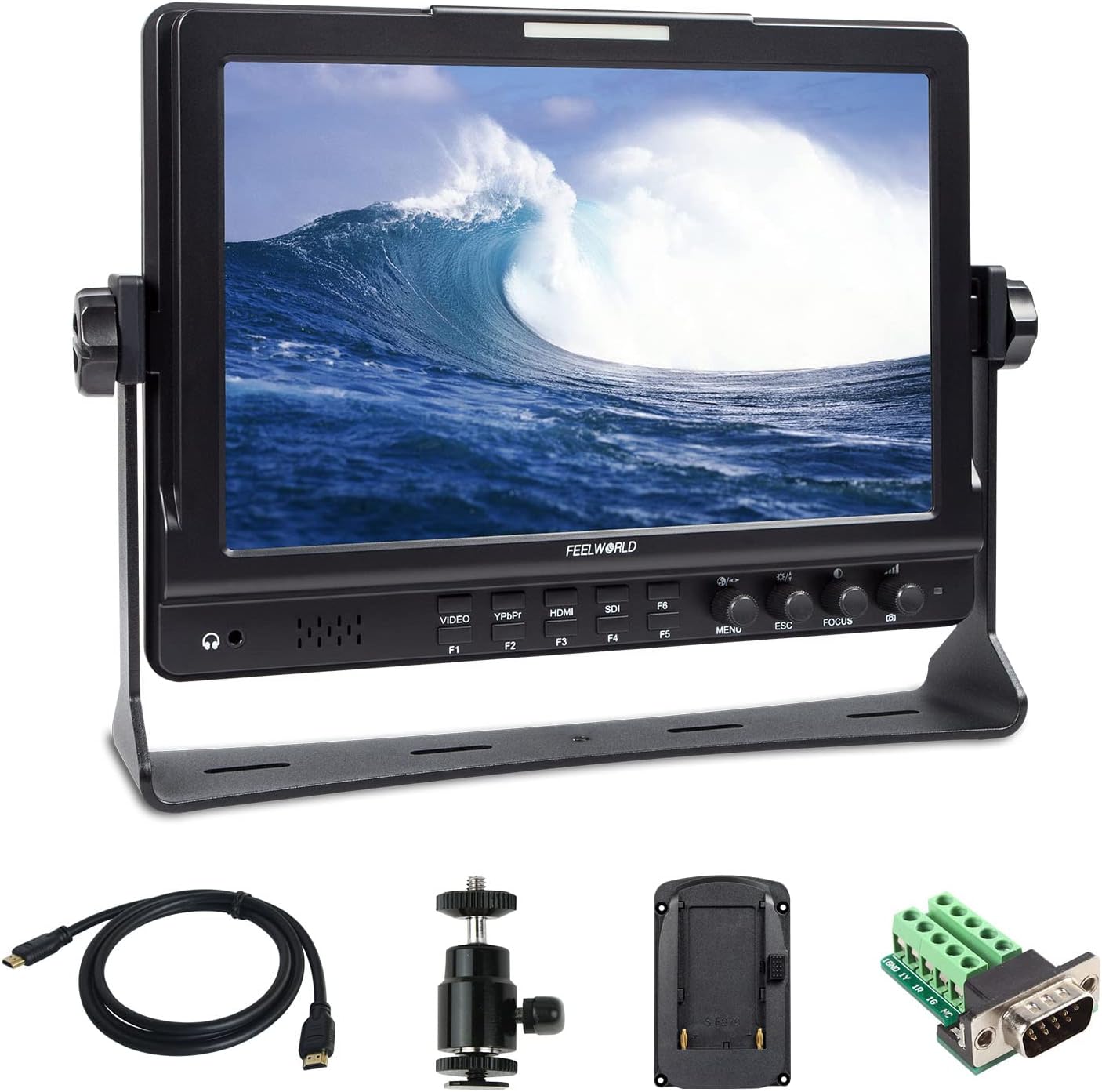 Amazon.com : FEELWORLD 1018V1 10.1 Inch DSLR Camera Field Monitor 4K ...