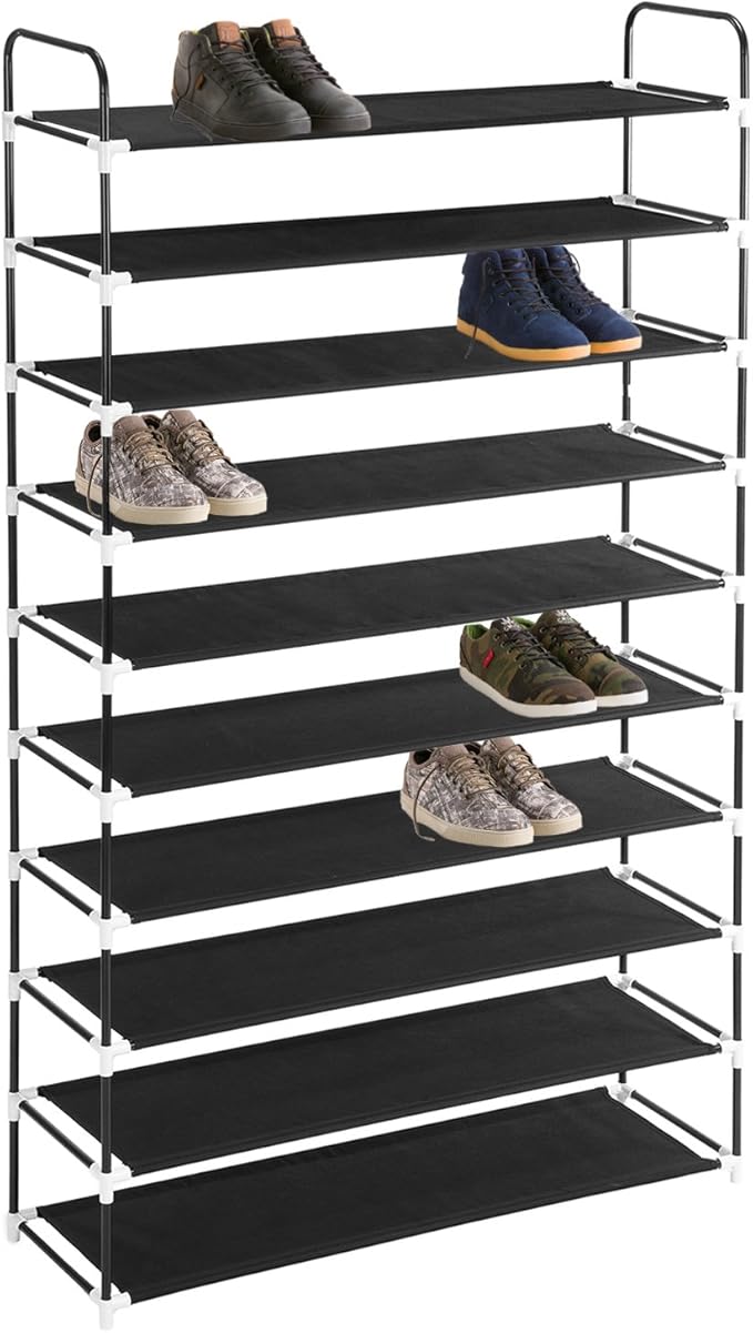 Amazon.com: MaidMAX 10 Tiers Free Standing Shoe Rack for 50 Pairs of ...