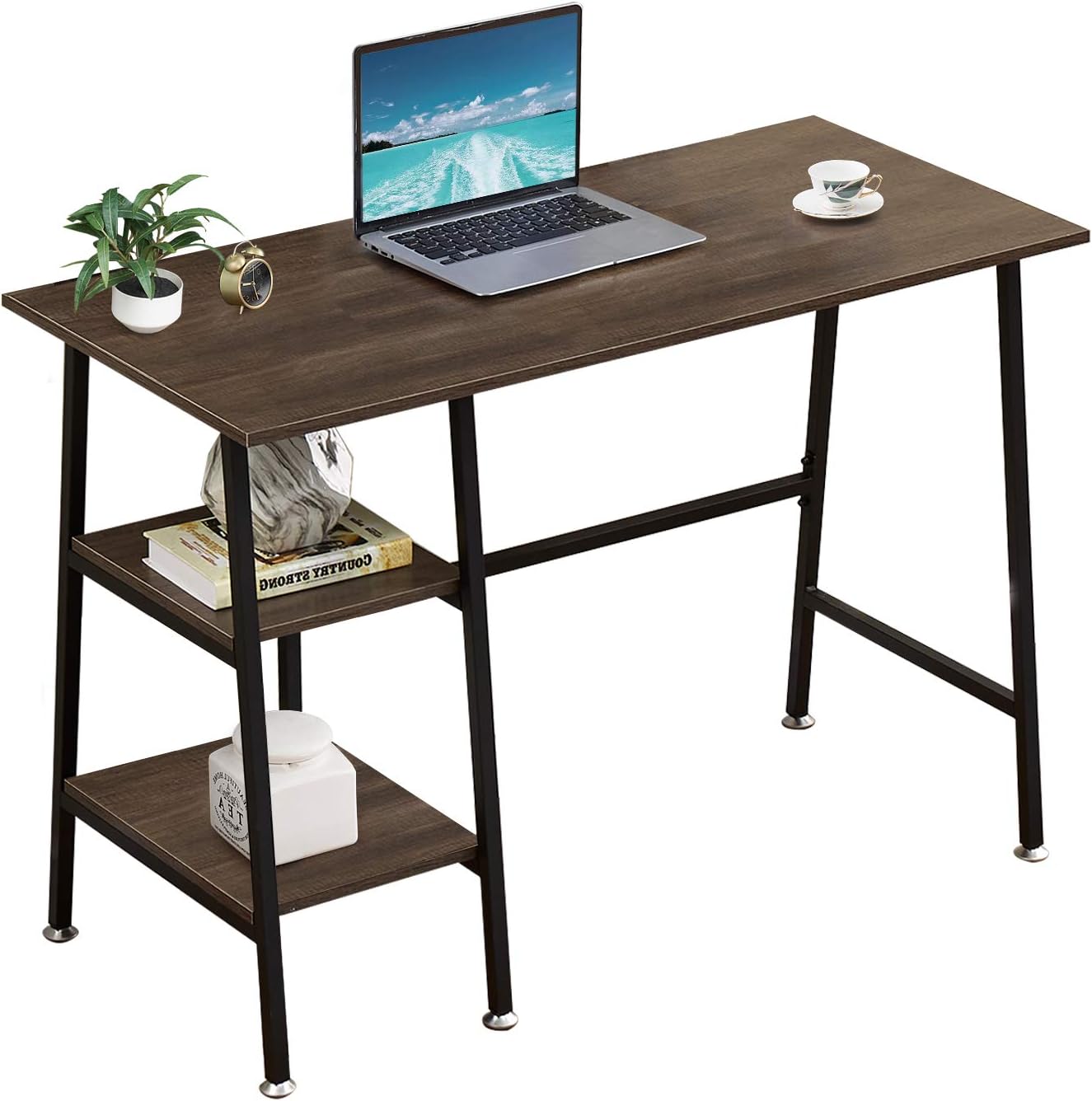 Amazon.com: VECELO 43" Computer Desk Home Office Wooden Writing Desk ...