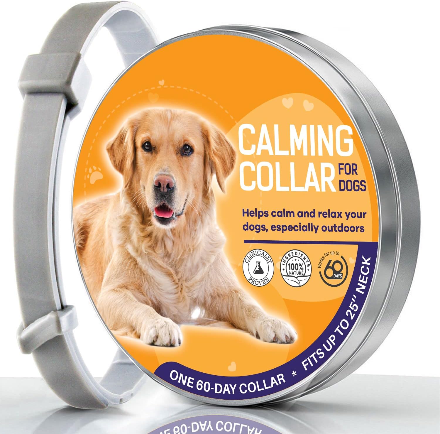 Calming Collar for Dogs - 25 Inches Adjustable for All Small, Medium ...