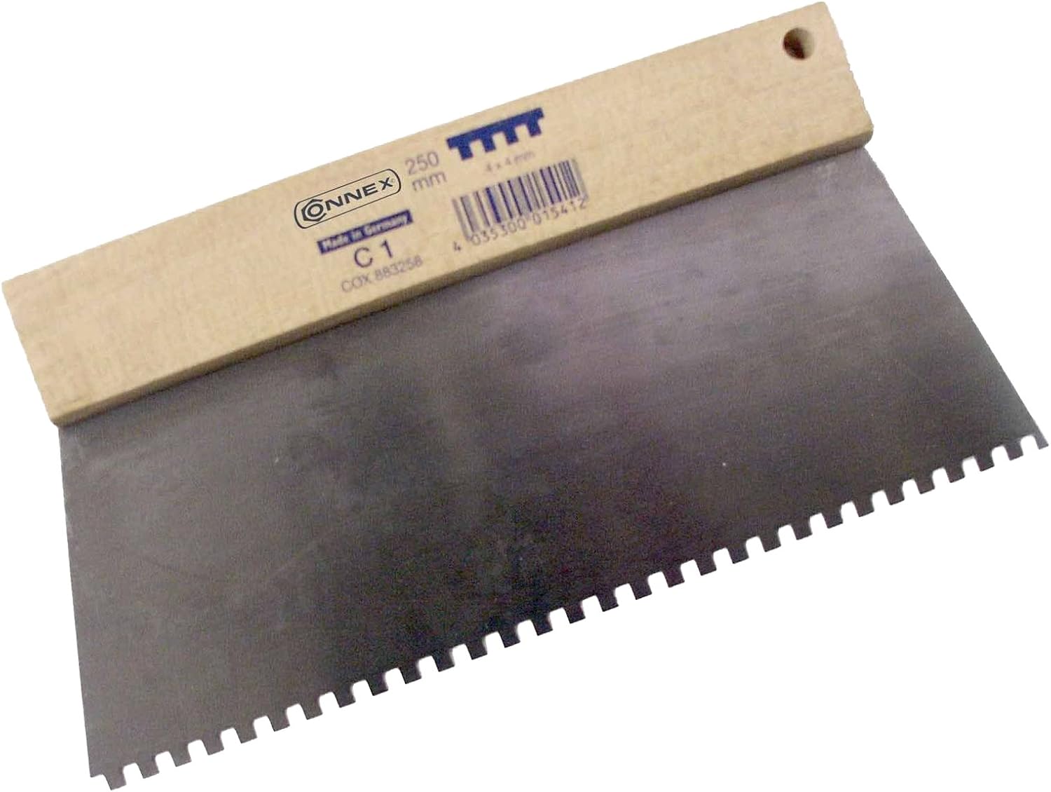 Connex COX883258 Notched Putty Knife, Silver/Beige, 250 mm C1 4, 0 x 4 ...