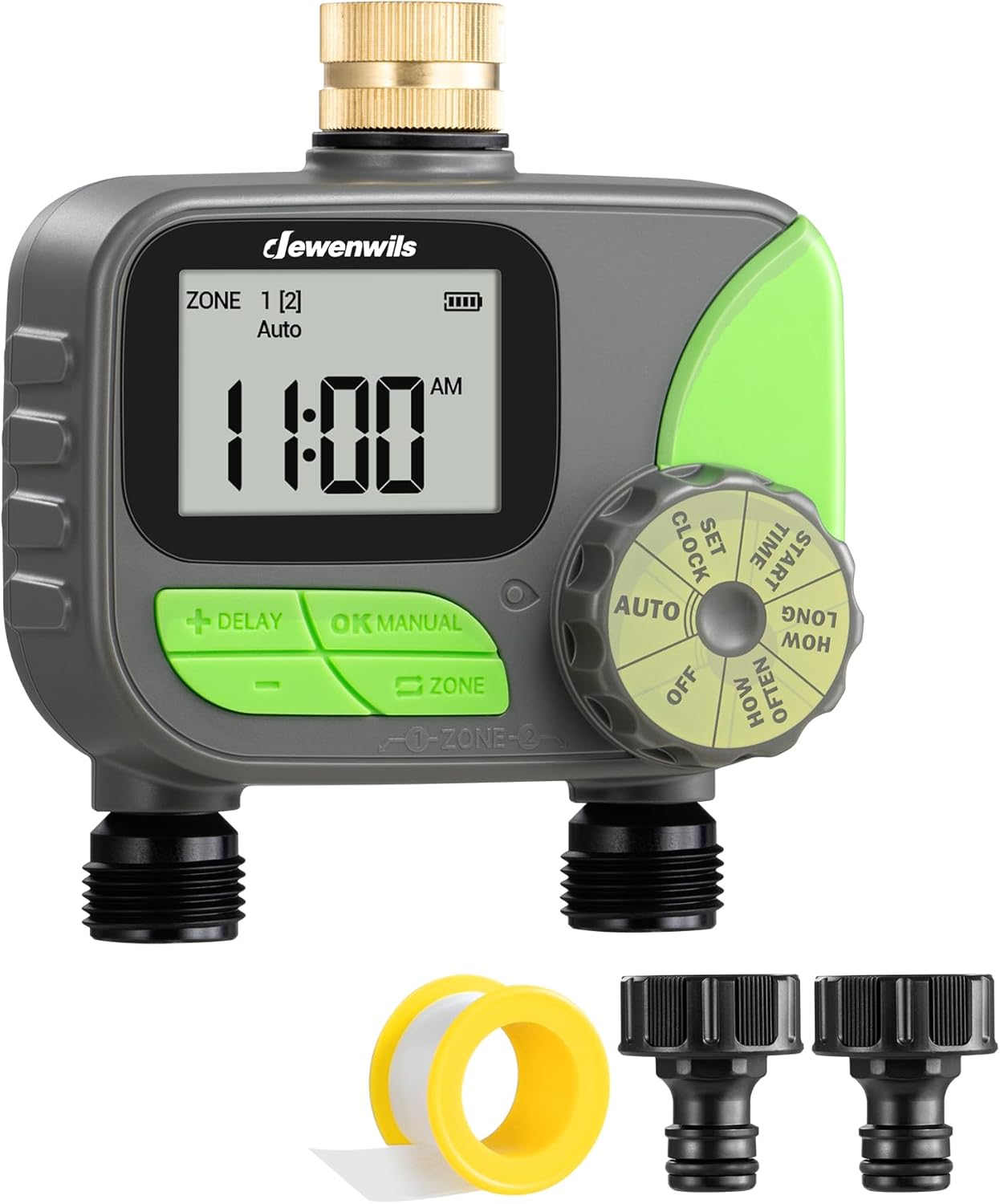 Amazon.com : DEWENWILS 2-Zone Outdoor Hose Timer - Automatic Sprinkler ...