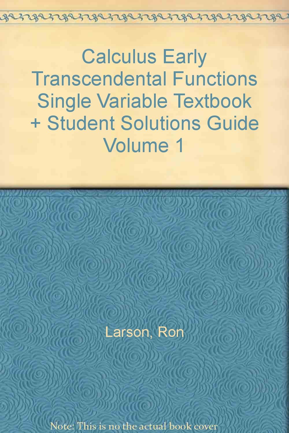 Calculus Early Transcendental Functions Single Variable Textbook ...