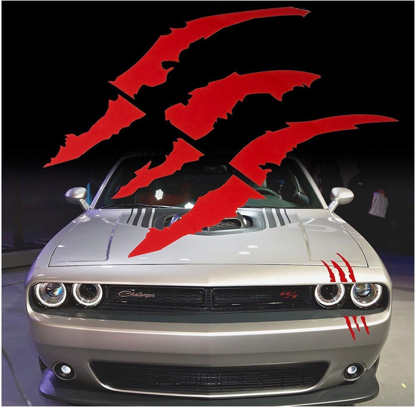 Red Monster Claws Scratch Headlight Decal Die-Cut Vinyl Sticker for ...