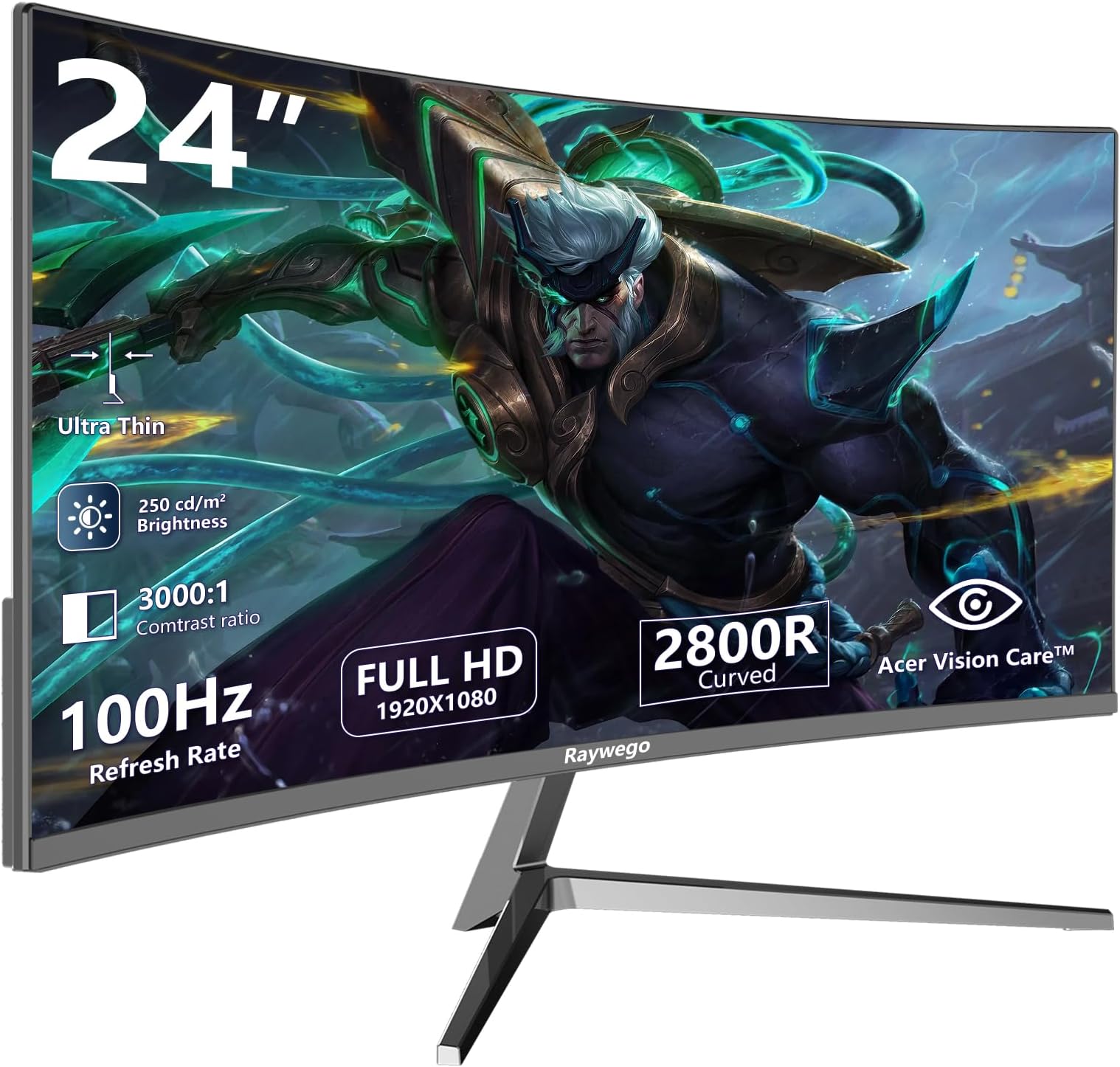 Amazon.com: Amazon Basics 27 inch Gaming Monitor, FHD 1080P, 165Hz ...