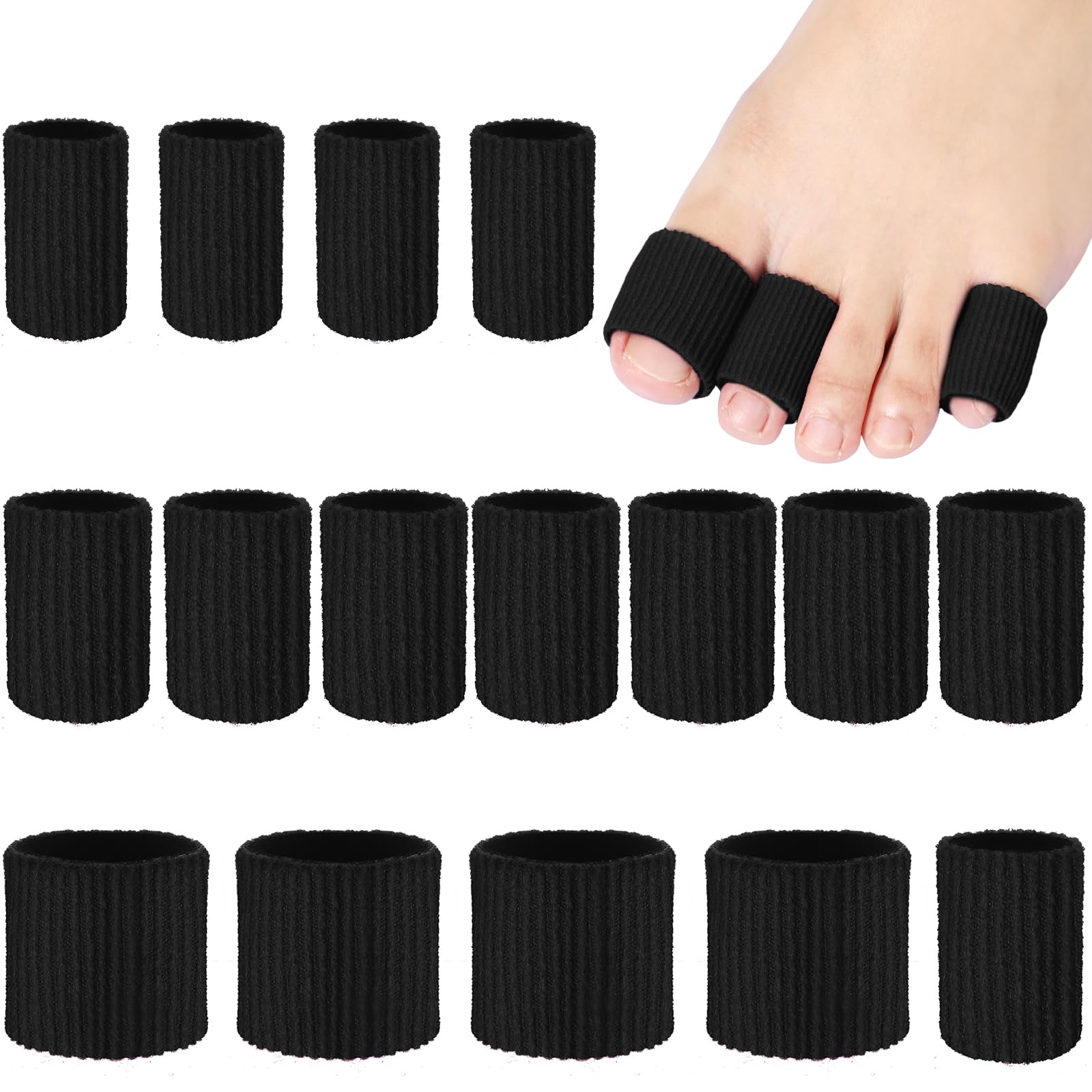 Amazon.com: 16 Pcs Toe Cushion Tube Toe Tubes Sleeves Soft Gel Corn Pad ...