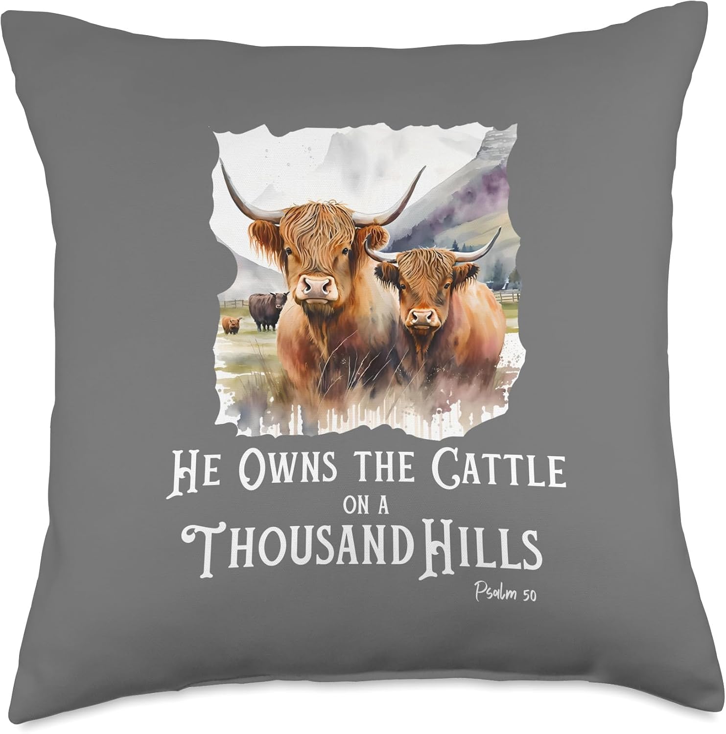 Amazon.com: He Owns The Cattle On A Thousand Hills-Psalm 50 Christian ...