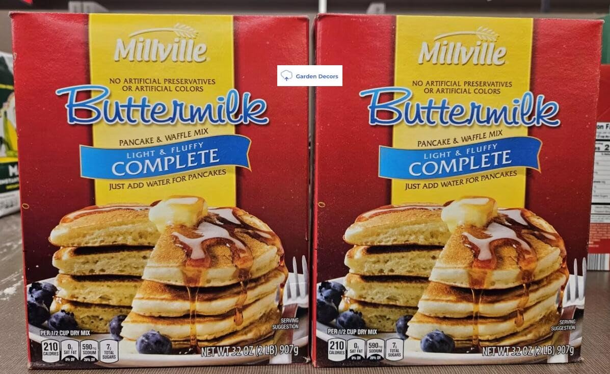Amazon.com : Millville Buttermilk Pancake & Waffle Mix Light & Fluffy ...
