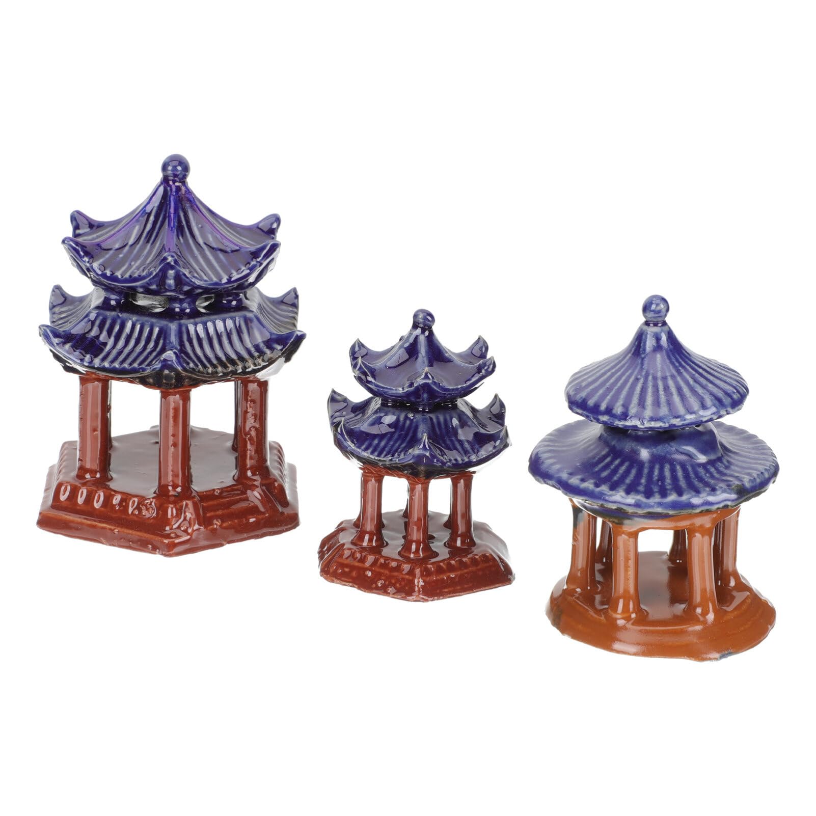 Snapklik.com : Mini Pagoda Statue 3pcs Garden Fairy Miniature Hexagon ...