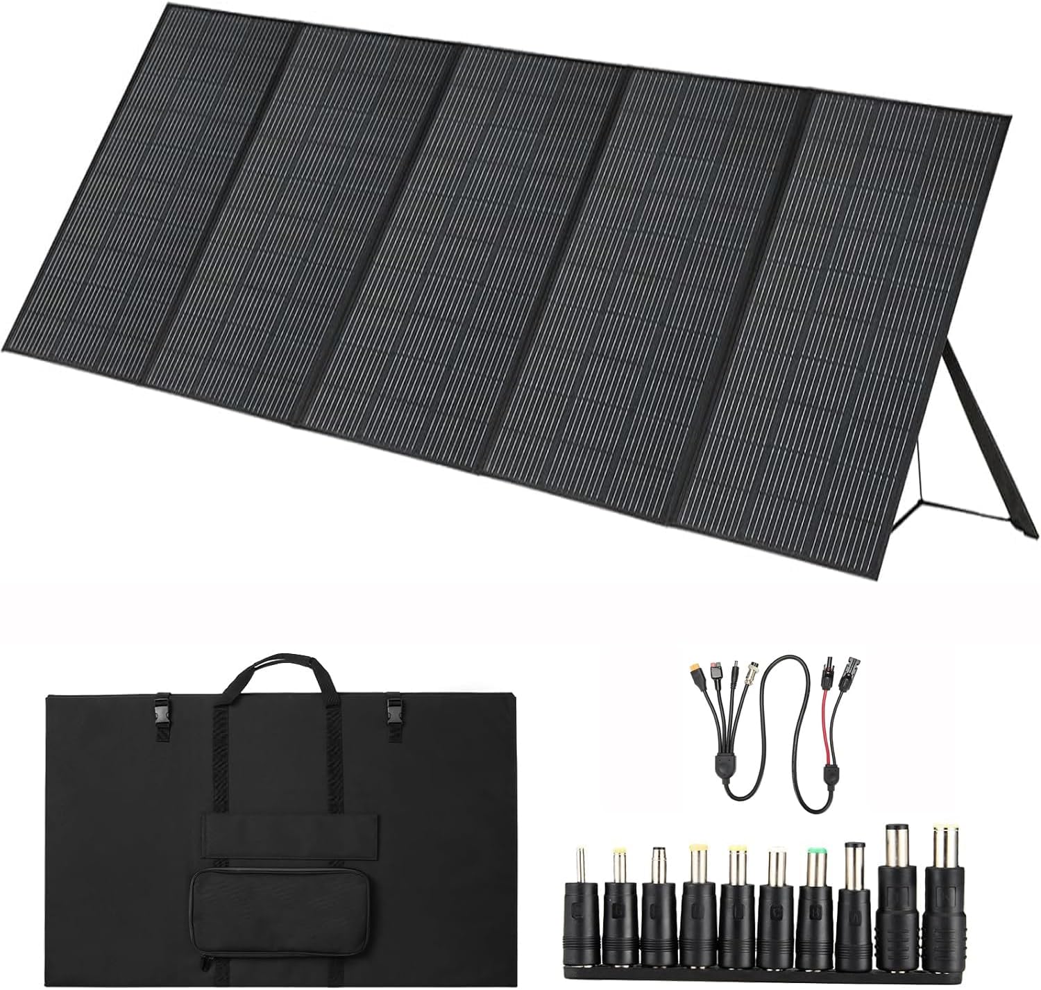 500W Portable Solar Panel for Power Station, 48V Foldable Solar Power ...