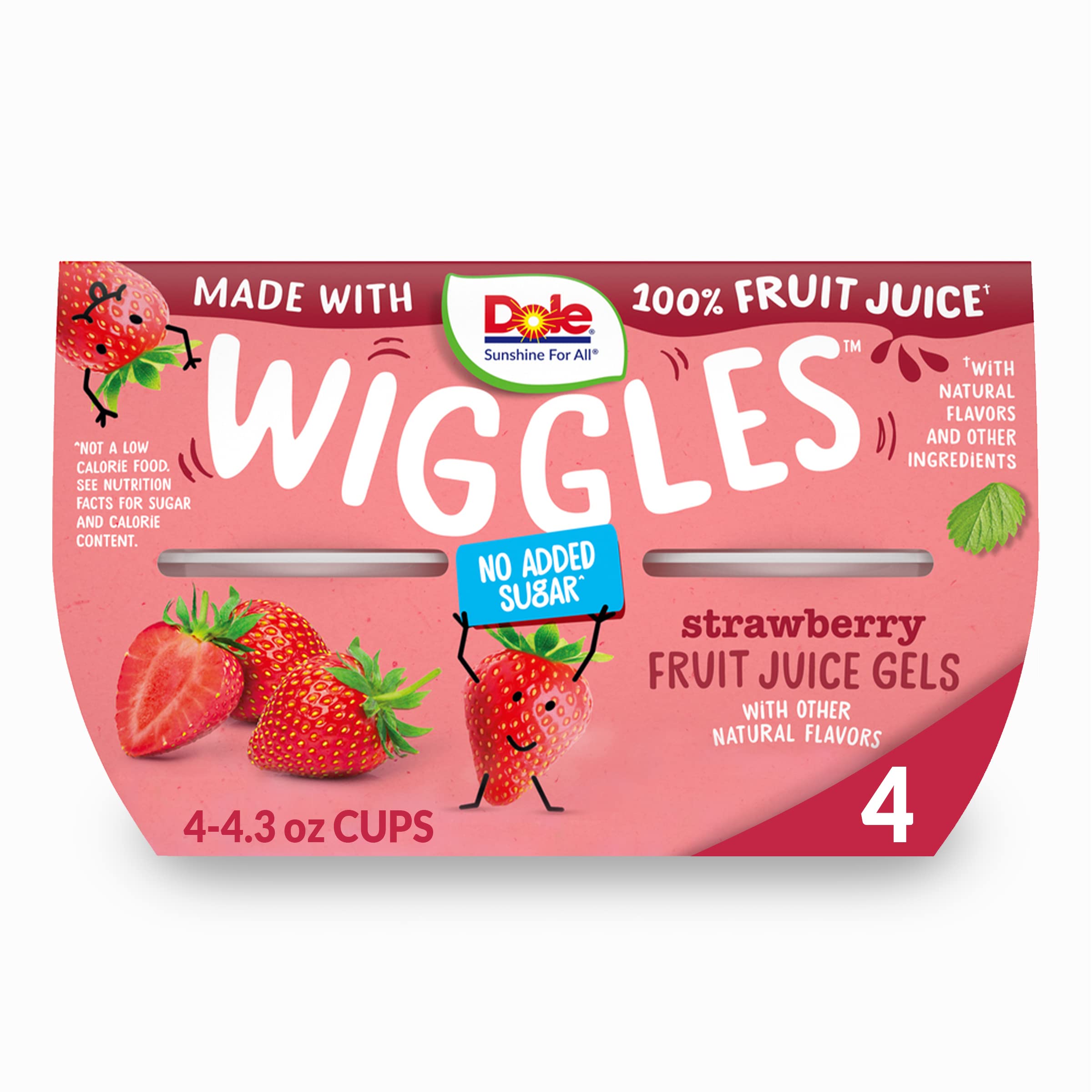 Dole Wiggles Strawberry Fruit Juice Gels, Back To School Healthy Snack ...