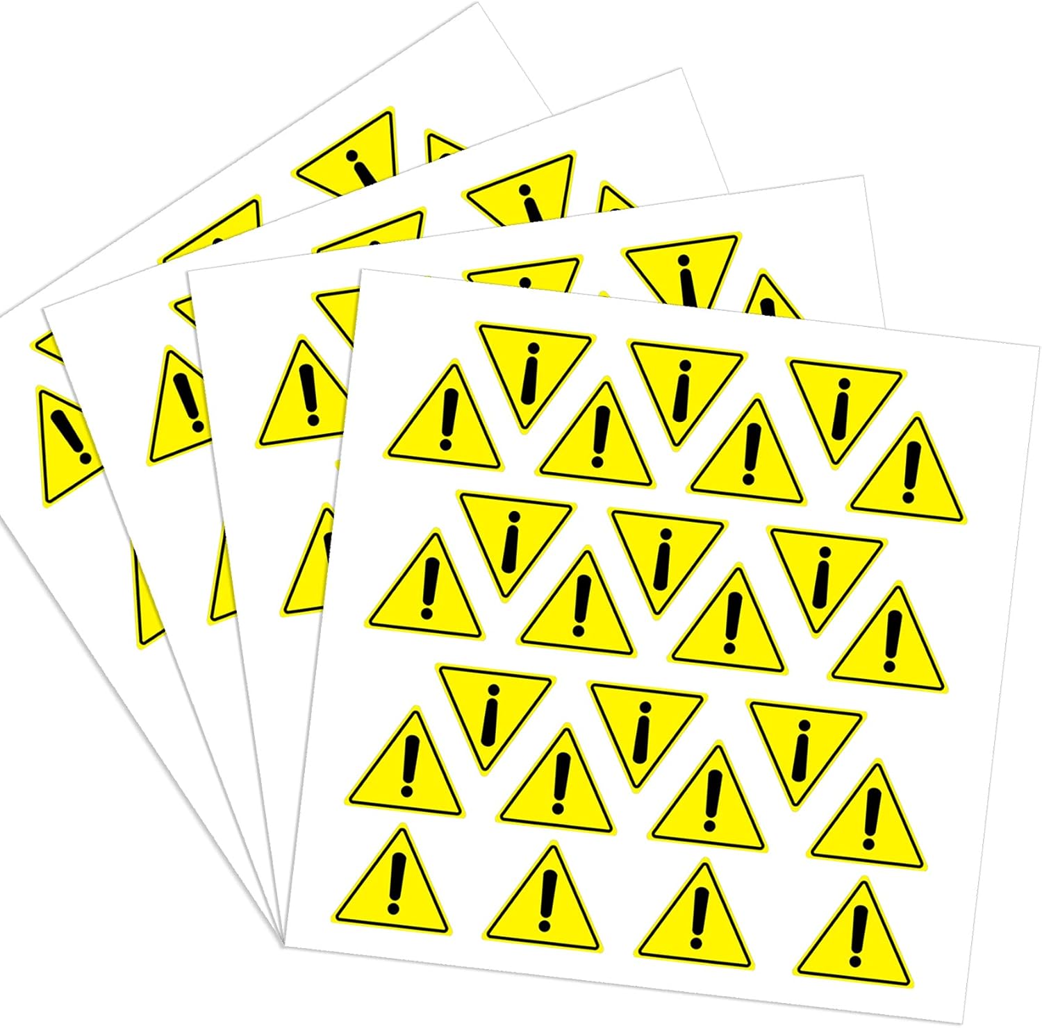 Amazon.com : dealzEpic - Yellow Triangle Exclamation Mark Sign Stickers ...
