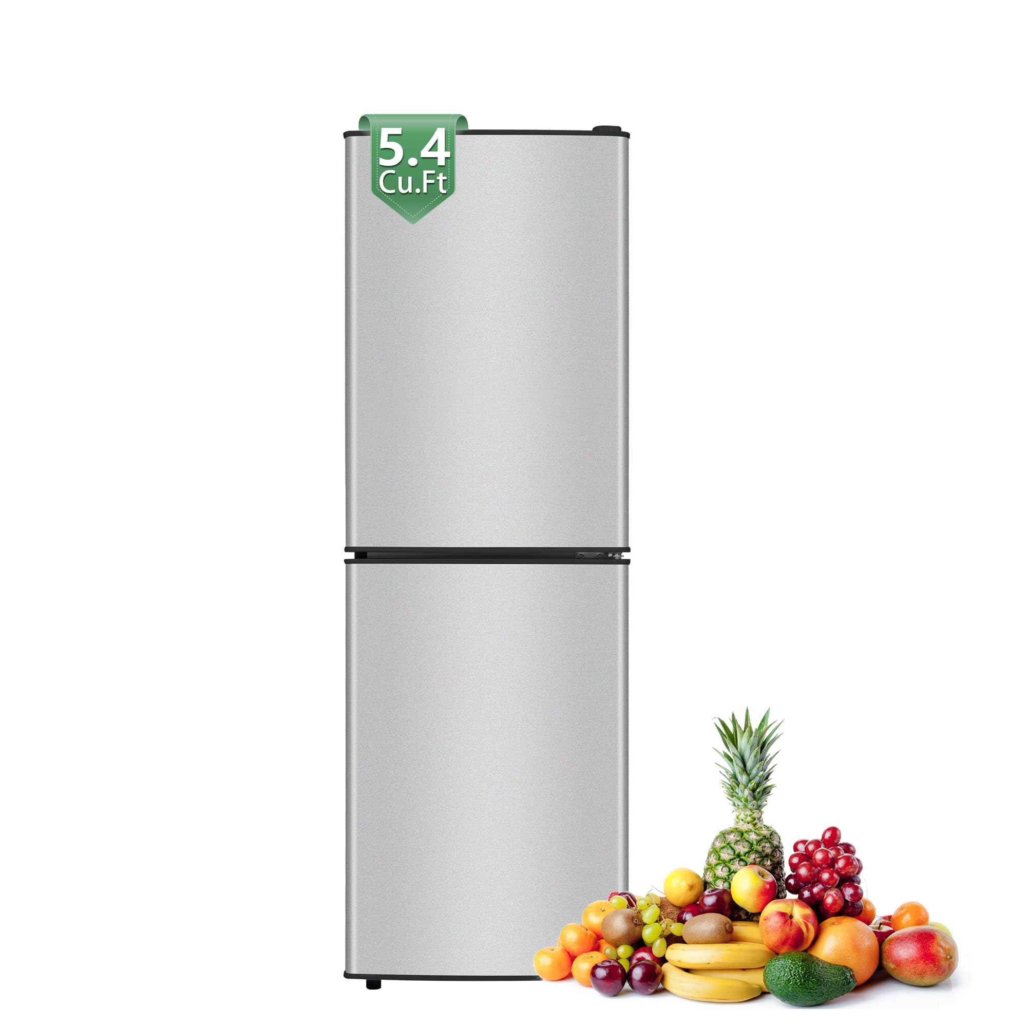 Amazon.com: Gshop FLS-150W 5.4 Cu. Ft. 2-Door Refrigerator for Apartment, Adjustable Thermostat ...