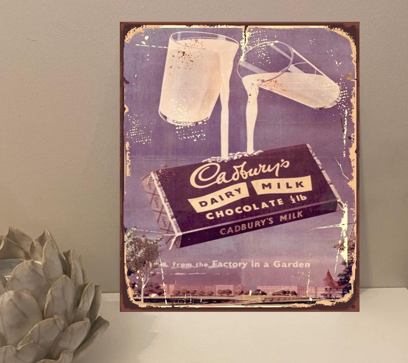 1x Retro Dairy Milk Chocolate Vintage Rustic Metal Plaque Sign Gift ...