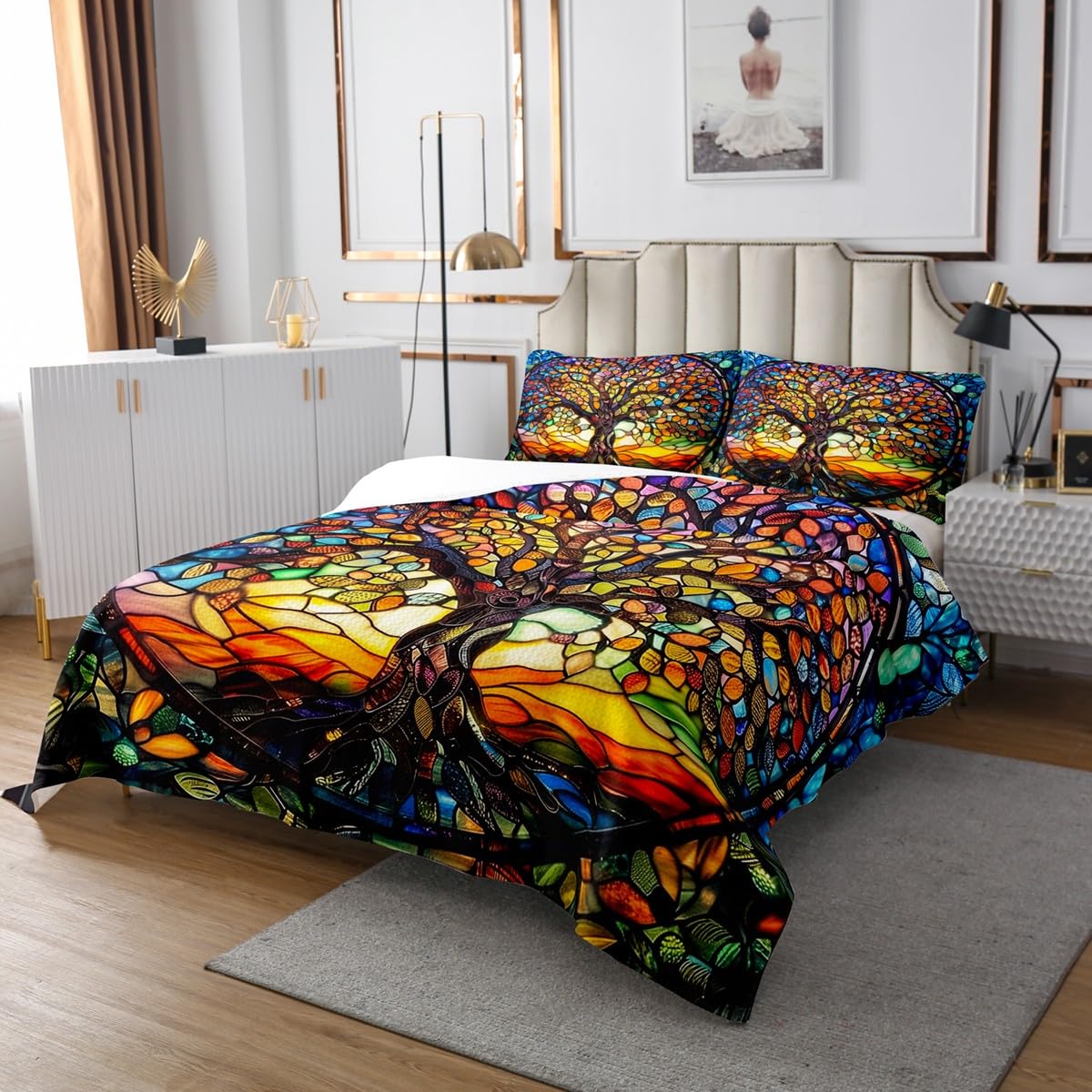 Bedspread Tree Life Design Elephant Tree Of Life Mandala Bedding Set