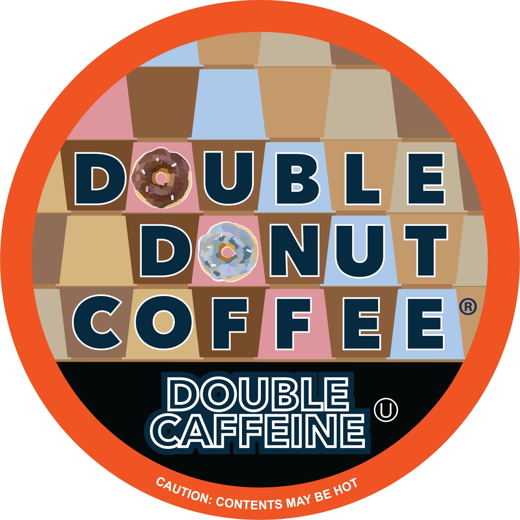 Amazon.com : Double Donut High Caffeine Coffee Pods, Extra Strong ...