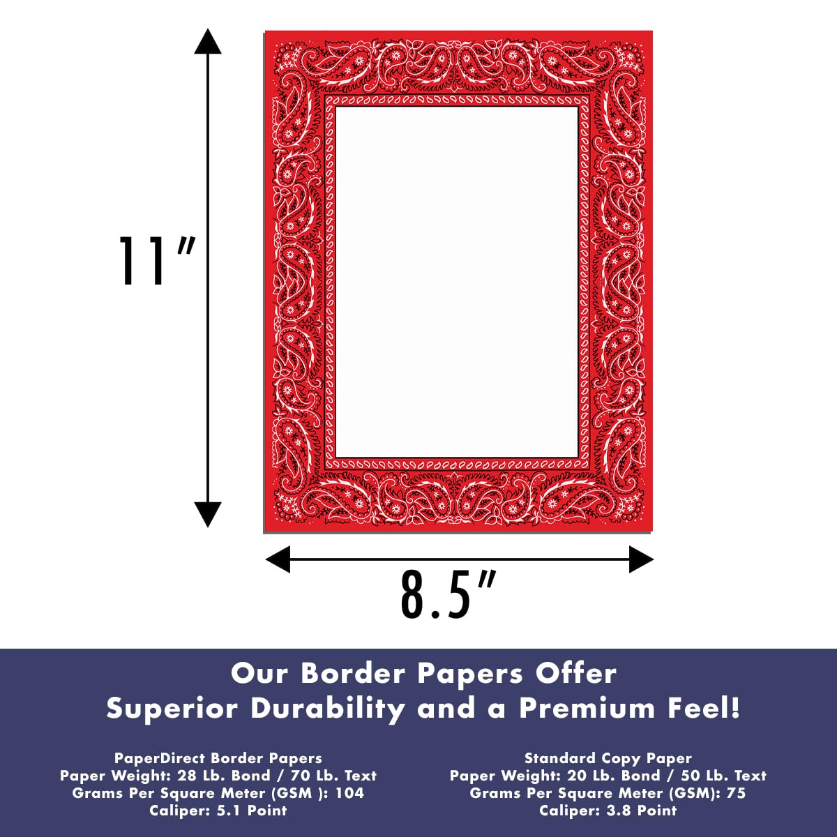 Western Border Printer Paper A4 Letter Writing Paper Sheets | Wild
