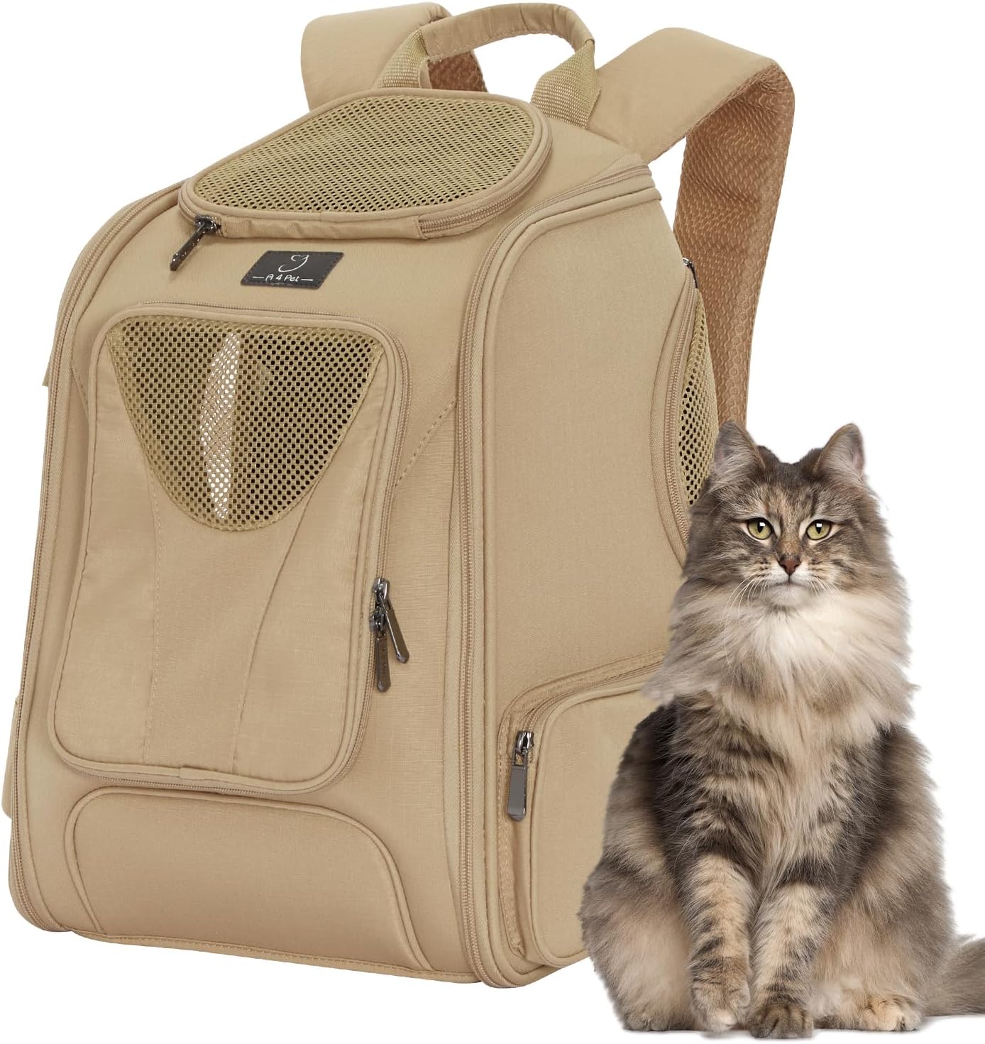 Amazon.com : A4Pet Cat Backpack Carrier, Large Pet Carrier Backpack ...