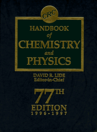 CRC Handbook of Chemistry and Physics 77th Edition: Lide, David R ...