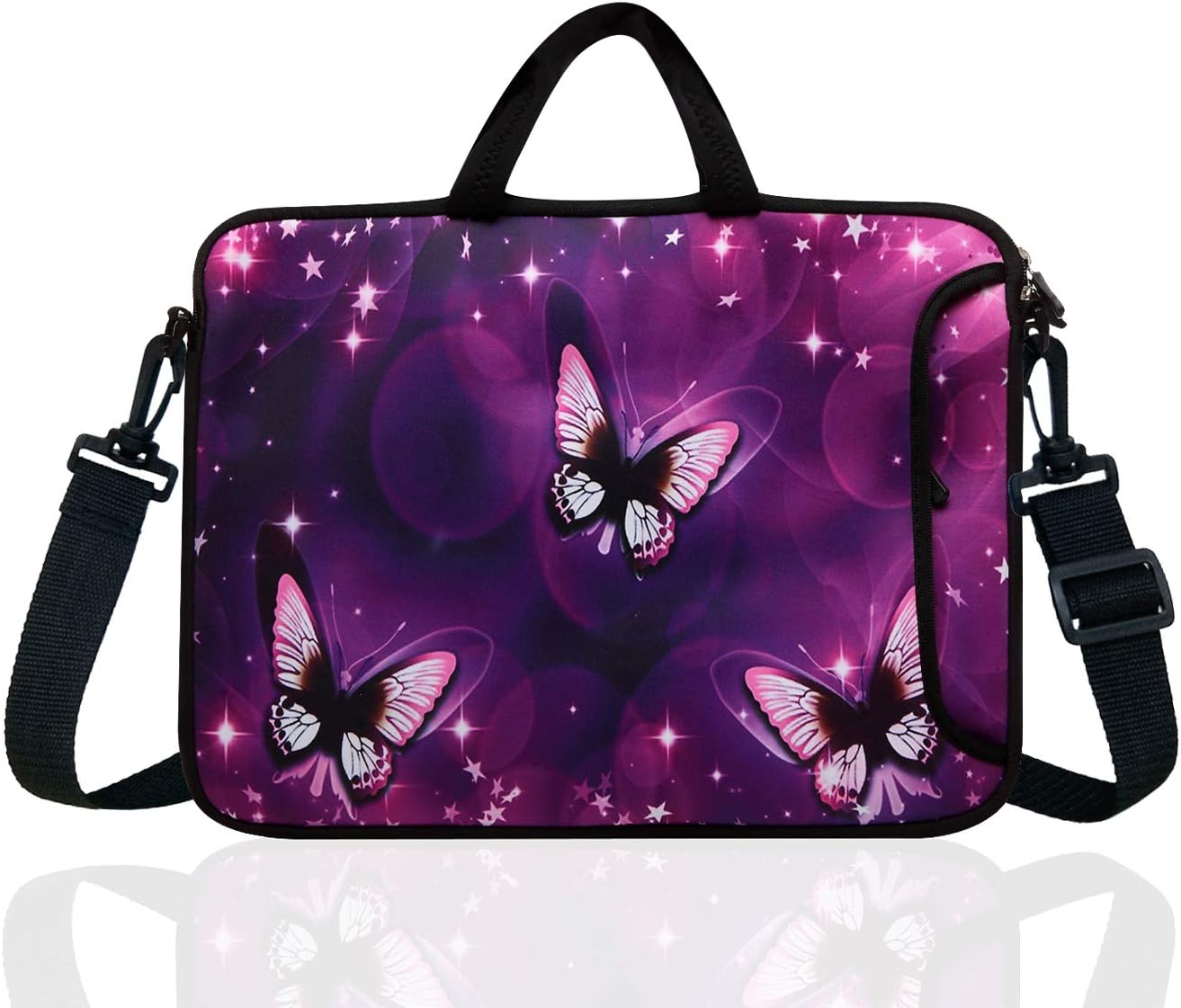 Amazon.com: 14 Inch Neoprene Laptop Sleeve Case Bag with shoulder strap ...