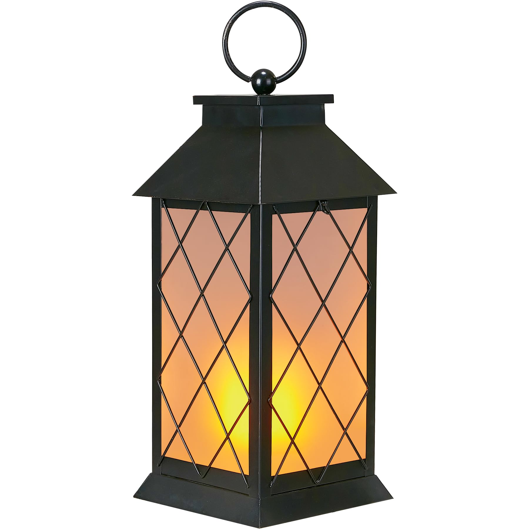 Amazon.com: 18'' Large Solar Lantern Outdoor Waterproof, Glass Hanging ...