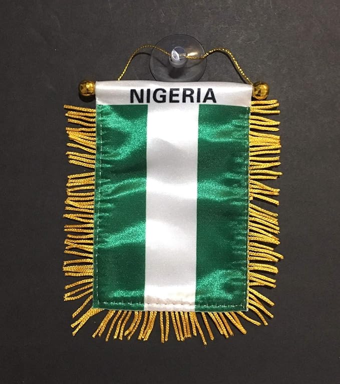 Amazon.com: Nigeria Small car Window Rearview Mirror Nigerian Flag ...