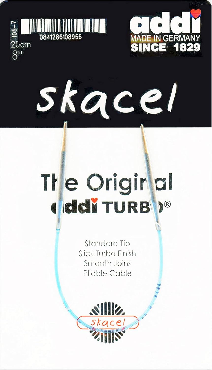 addi Turbo Original – Aguja de tejer circular de 8 pulgadas (7.9in) US ...