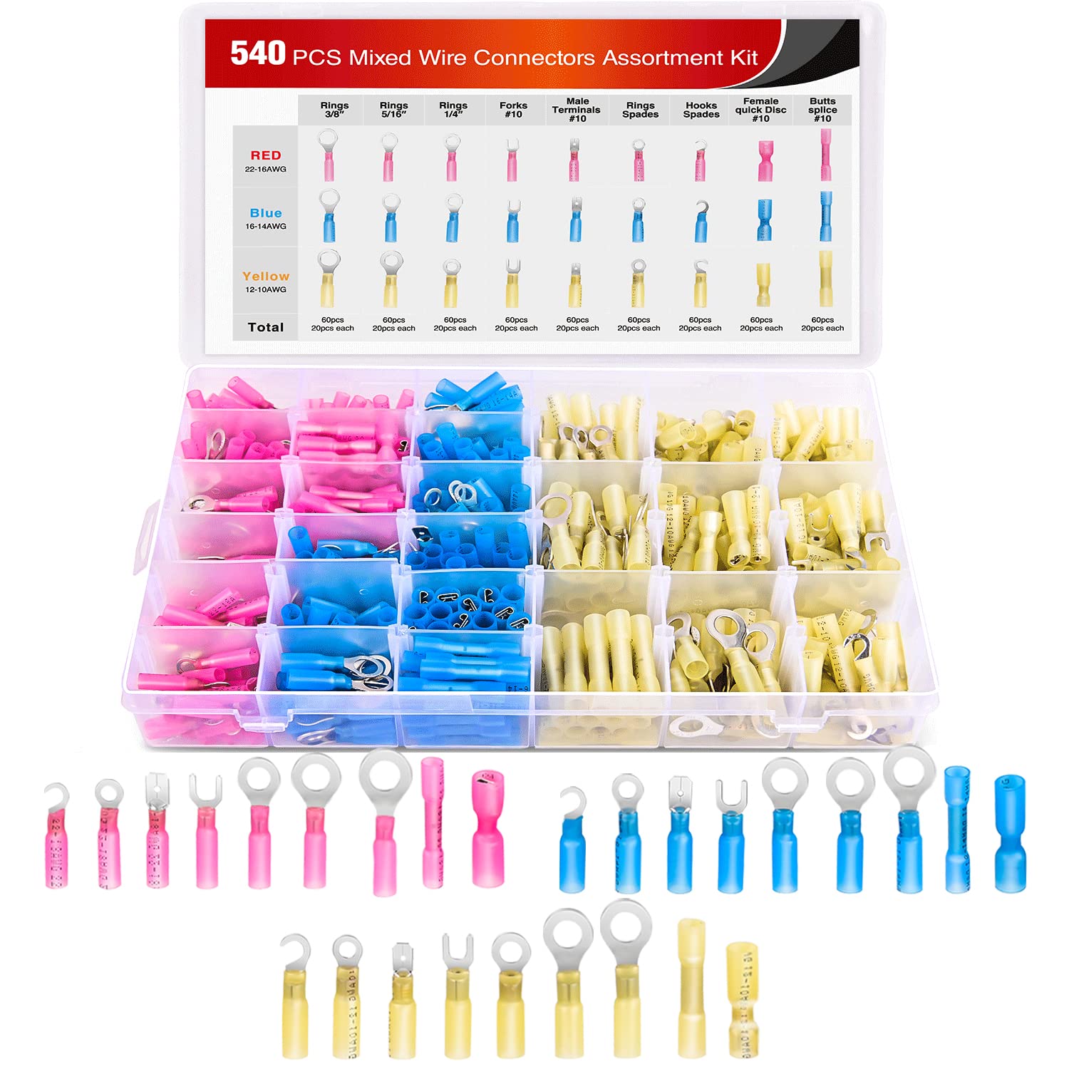 Snapklik.com : Heat Shrink Wire Connectors Waterproof Automotive Marine ...