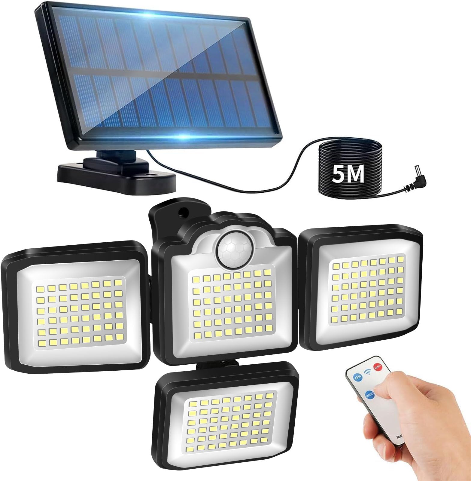 flintronic Solar Security Lights, 1200LM Flood Lights with Outdoor ...