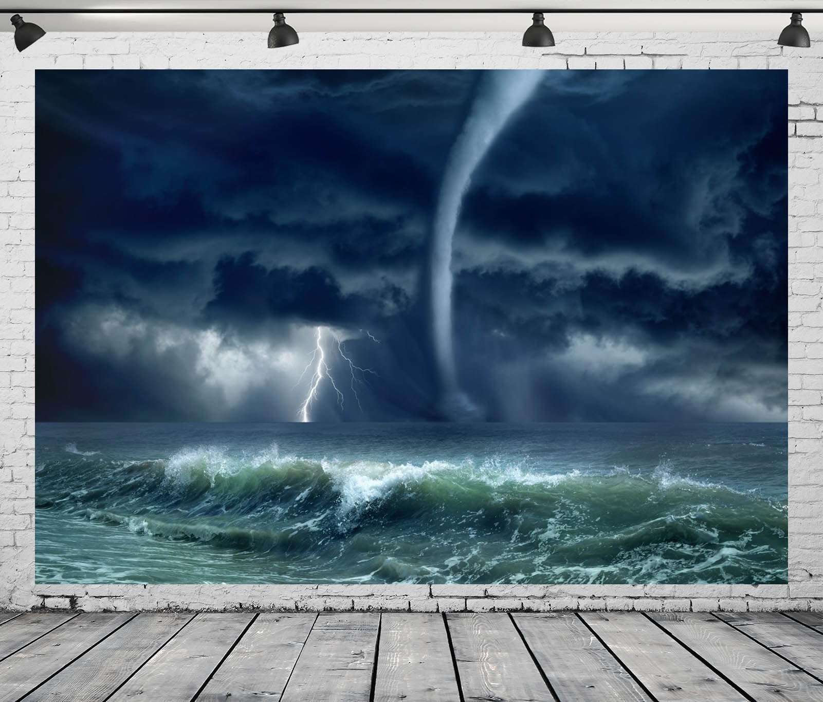 Amazon.com : BELECO 7x5ft Fabric Lightning Storm Backdrop Big Storm ...