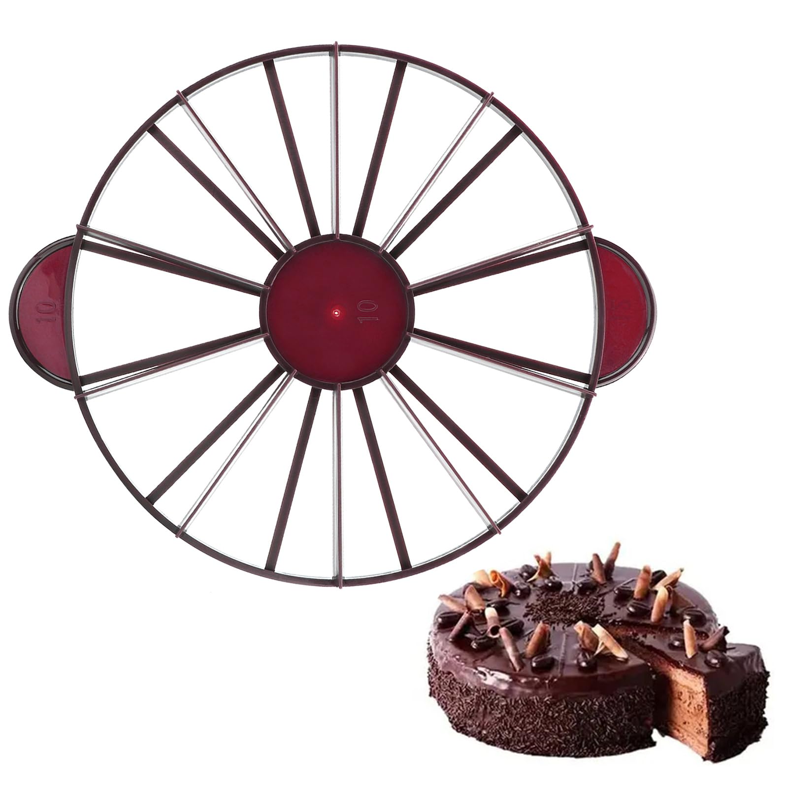Esenlong Cake Portion Cutter,Cake Slicer and Divider,Round 10/12 Piece ...
