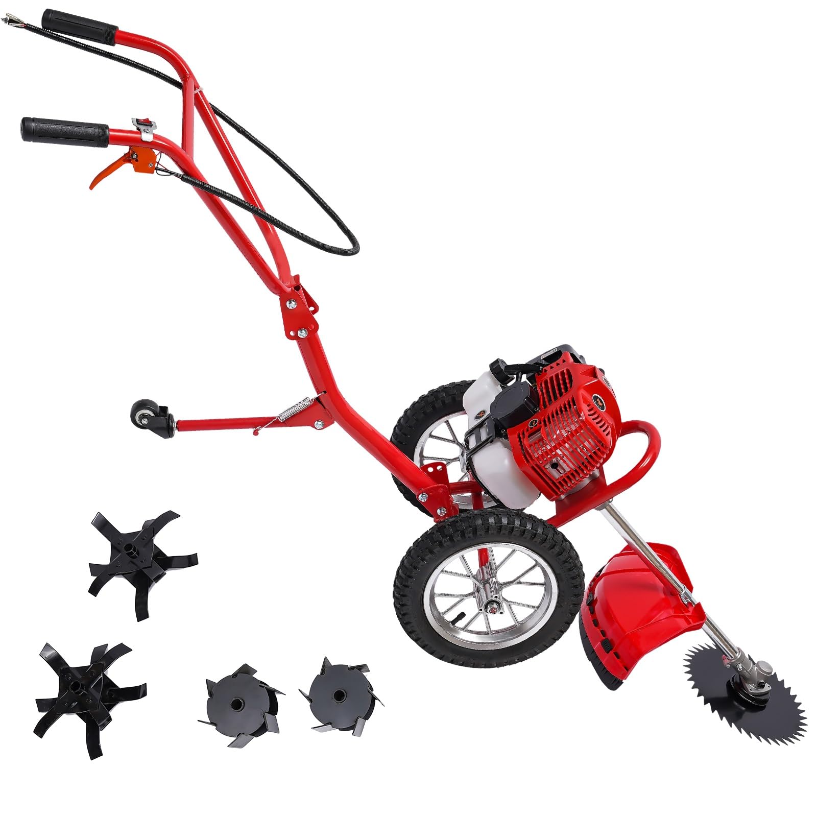Amazon.com : 49CC 2 Stroke Walk-Behind Lawn Mower Brush Mower with ...