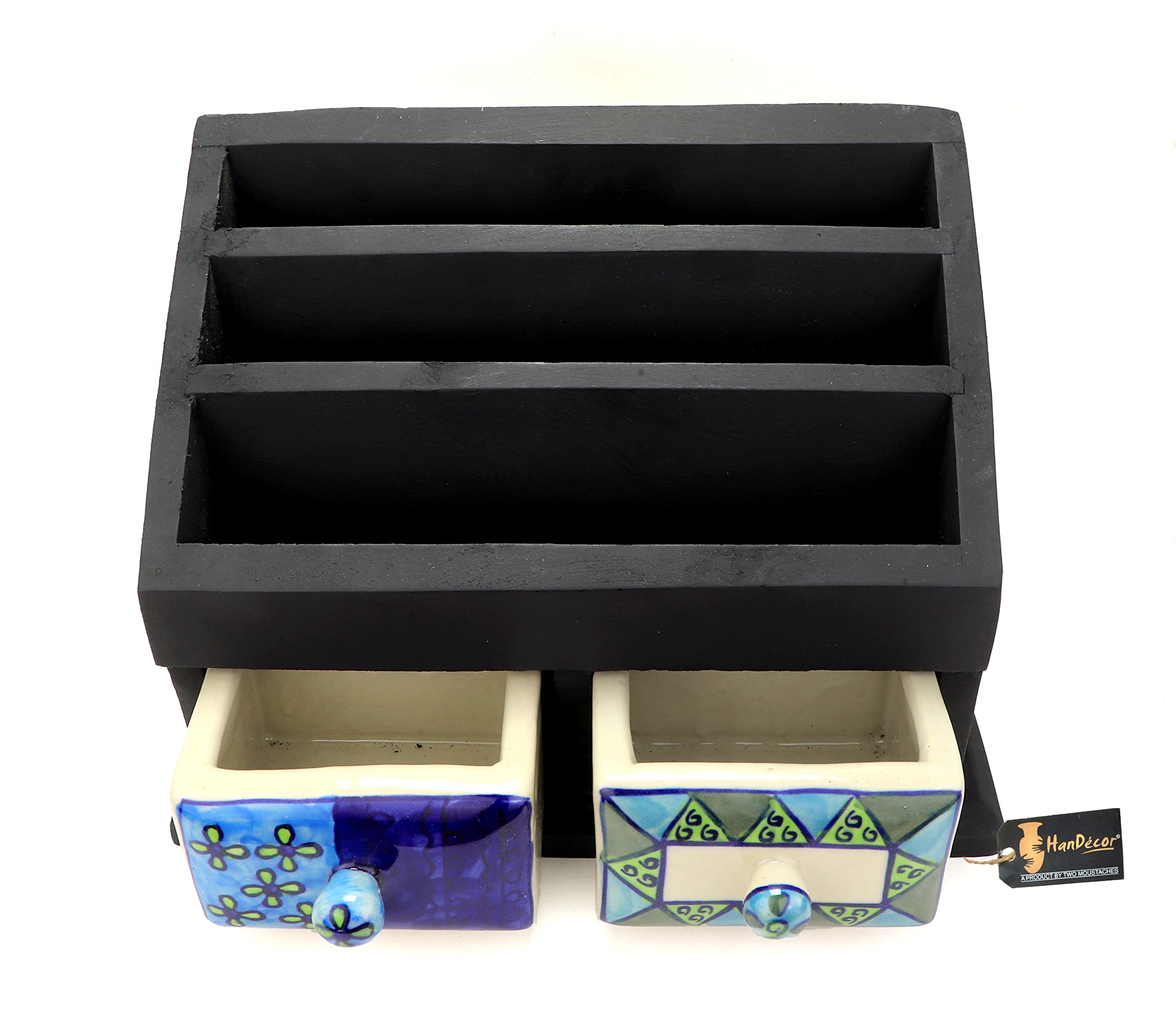 Buy Two Moustaches Wooden Magazine Holder/Book Shelf/Newspaper Rack ...