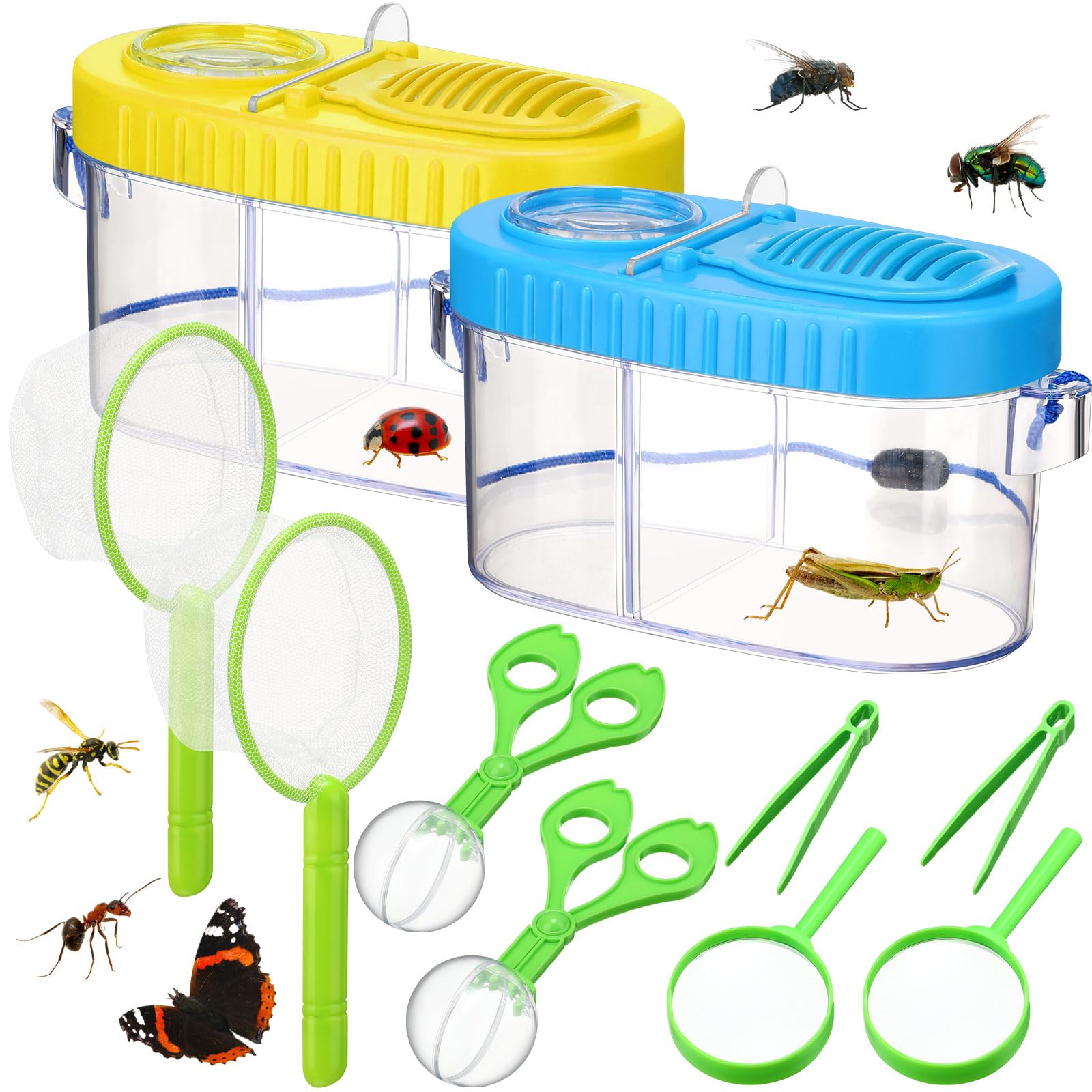 Amazon.com: Halloscume 2 Sets Bug Catcher Kit Outdoor Toy Gift for Kids Outdoor Explorer Kit ...