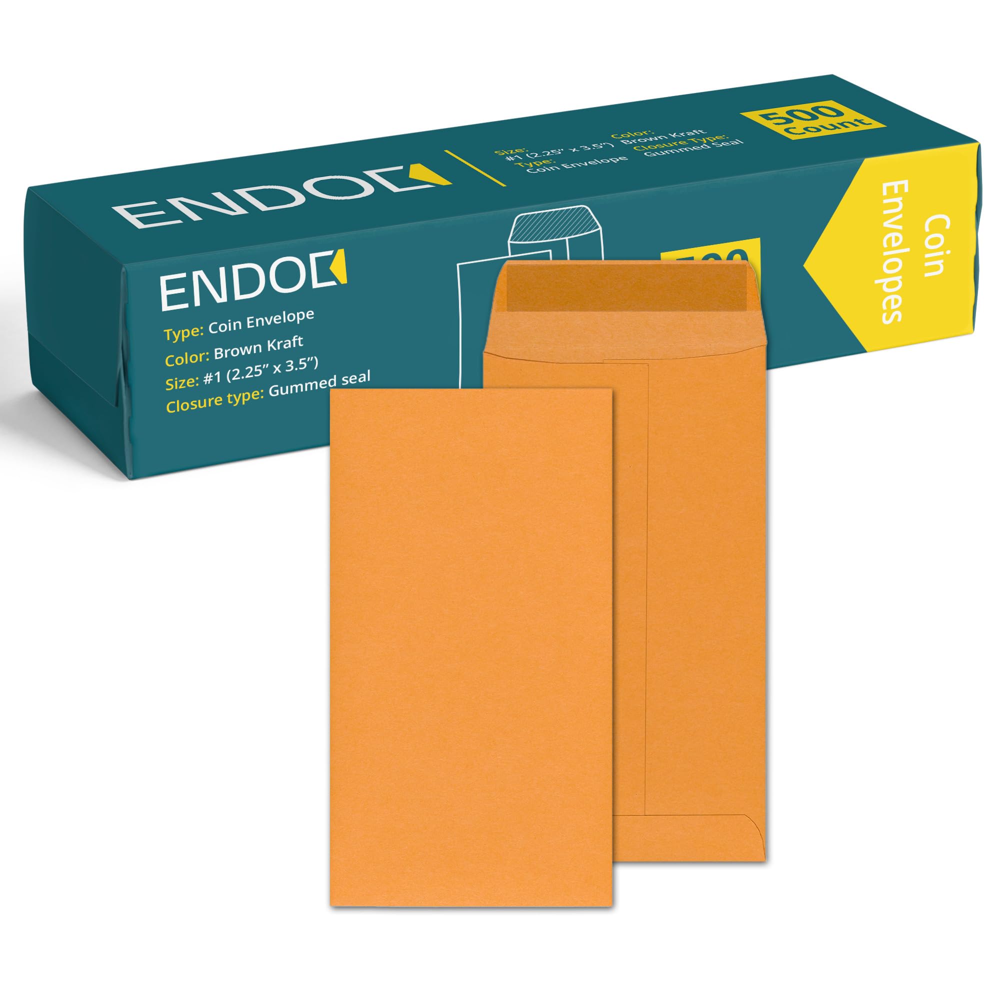 Amazon.com : #1 Coin Envelopes - 500 Count with Gummed Seal - Small ...
