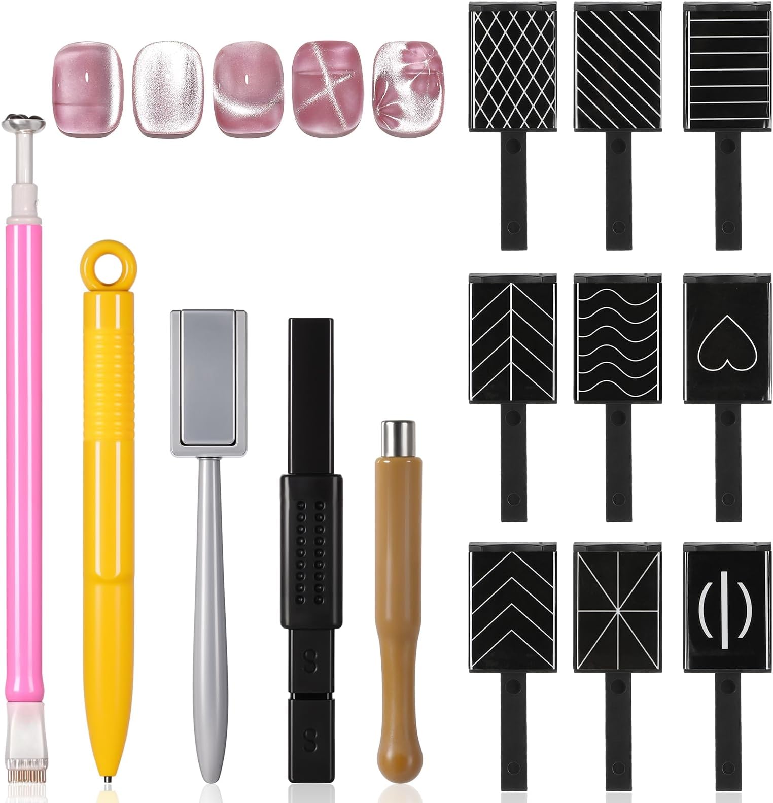 Amazon.com: Andibro 14Pcs Nail Magnet Tool Set Double-Head Flower ...